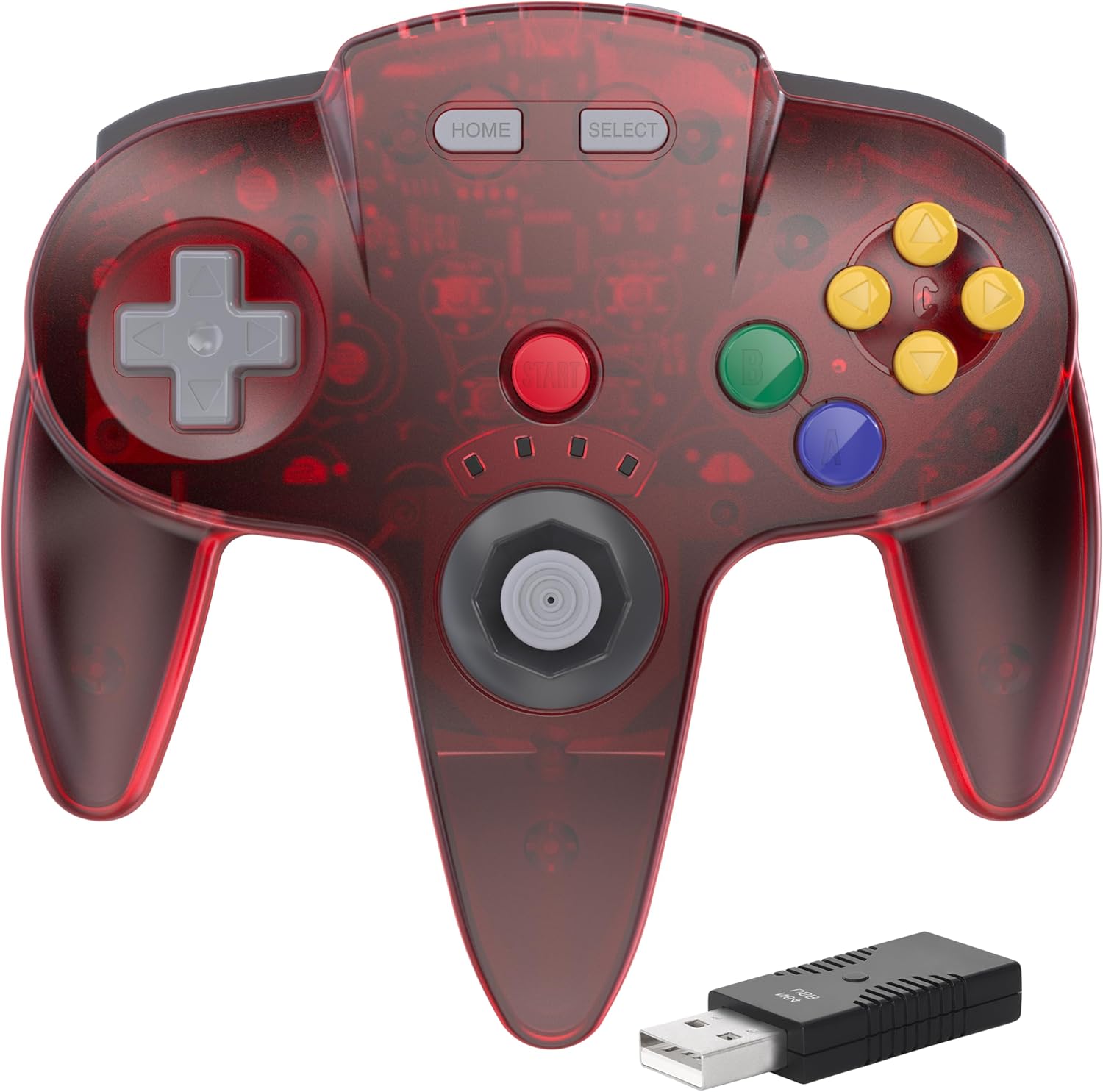 Amazon.com: 2.4 GHz Wireless N64 Switch Online Controller, USB Receiver ...