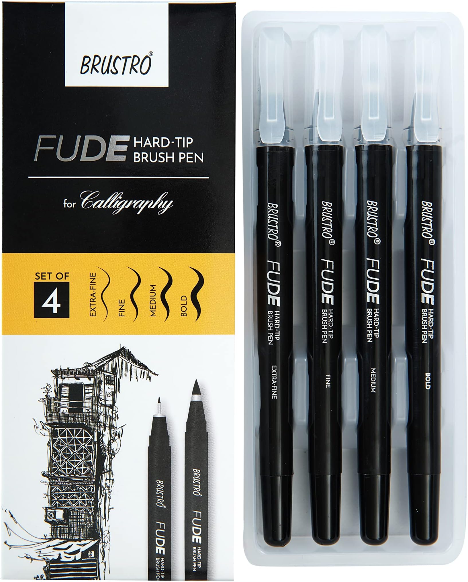 Pentel Fude Brush Pen | Medium Tip | Ideal For Modern Calligraphy ...