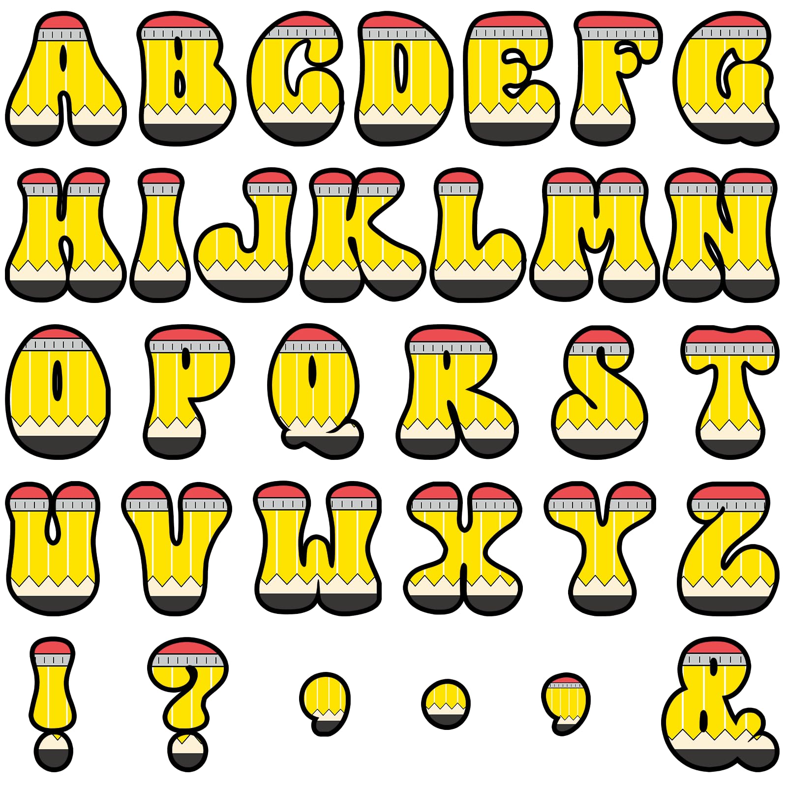 Snapklik.com : 150 PCS Large 6" Bulletin Board Letters Set, Pencil ...