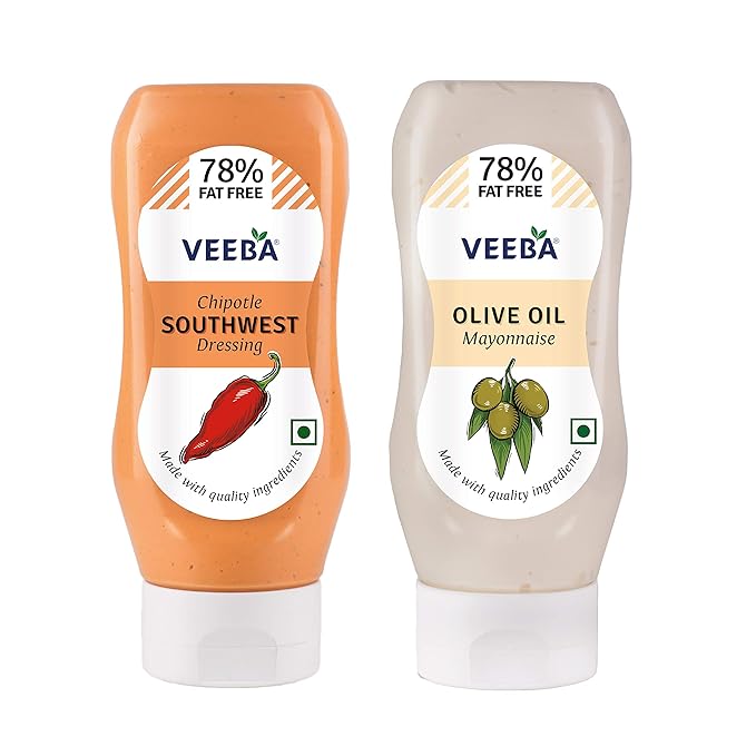 Veeba Chipotle Southwest Dressing, 300g with Olive Oil Mayonnaise, 300g ...