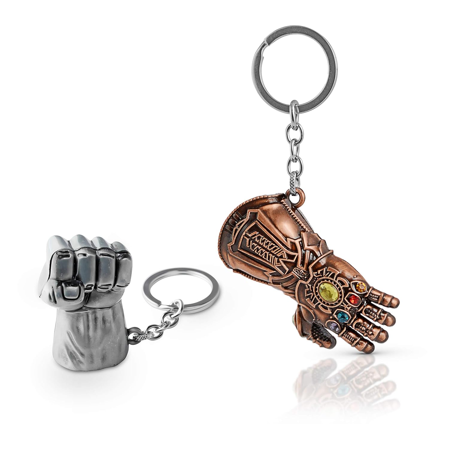 Gold Craft Thanos Gauntlet Key Chain & Hulk Hand Keychain : Amazon.in ...