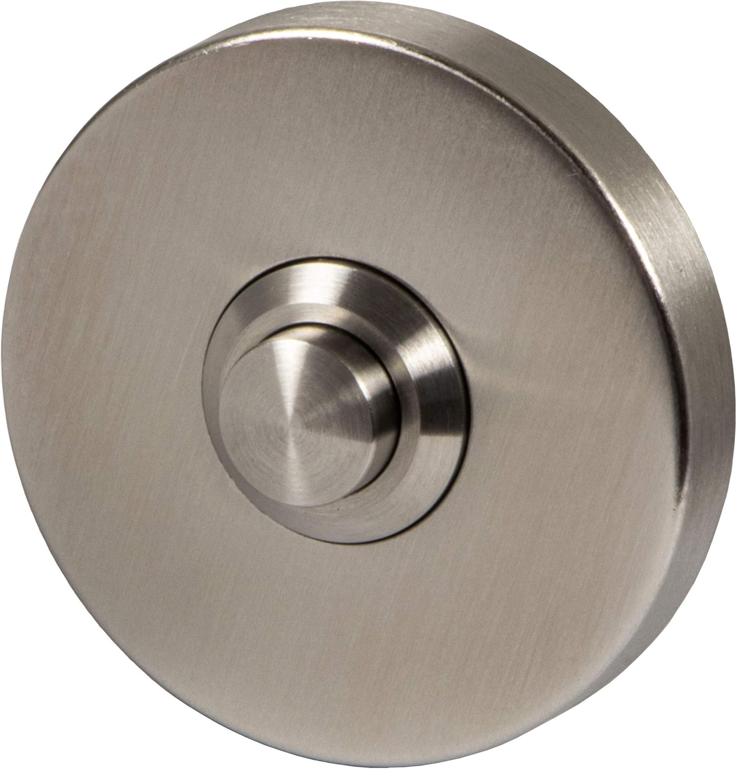 JUVA H6641 Plaque de sonnette ronde en acier inoxydable brossé mat Ø 52 ...