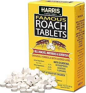 Amazon.com: Harris Roach Tablets, Boric Acid Roach Killer with Lure for ...