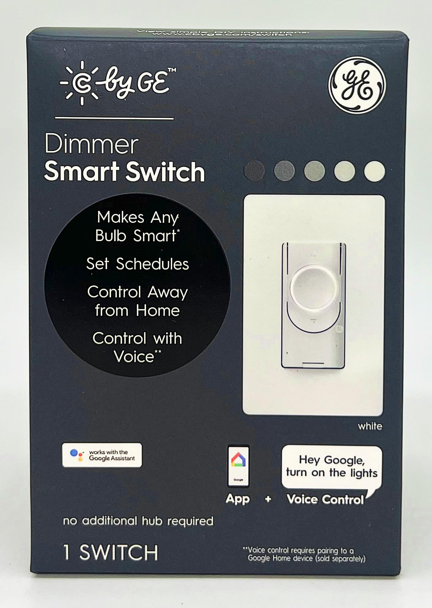 Amazon.com: GE Smart Dimmer Light Switch, C, Cync, Wi-Fi Enabled to ...