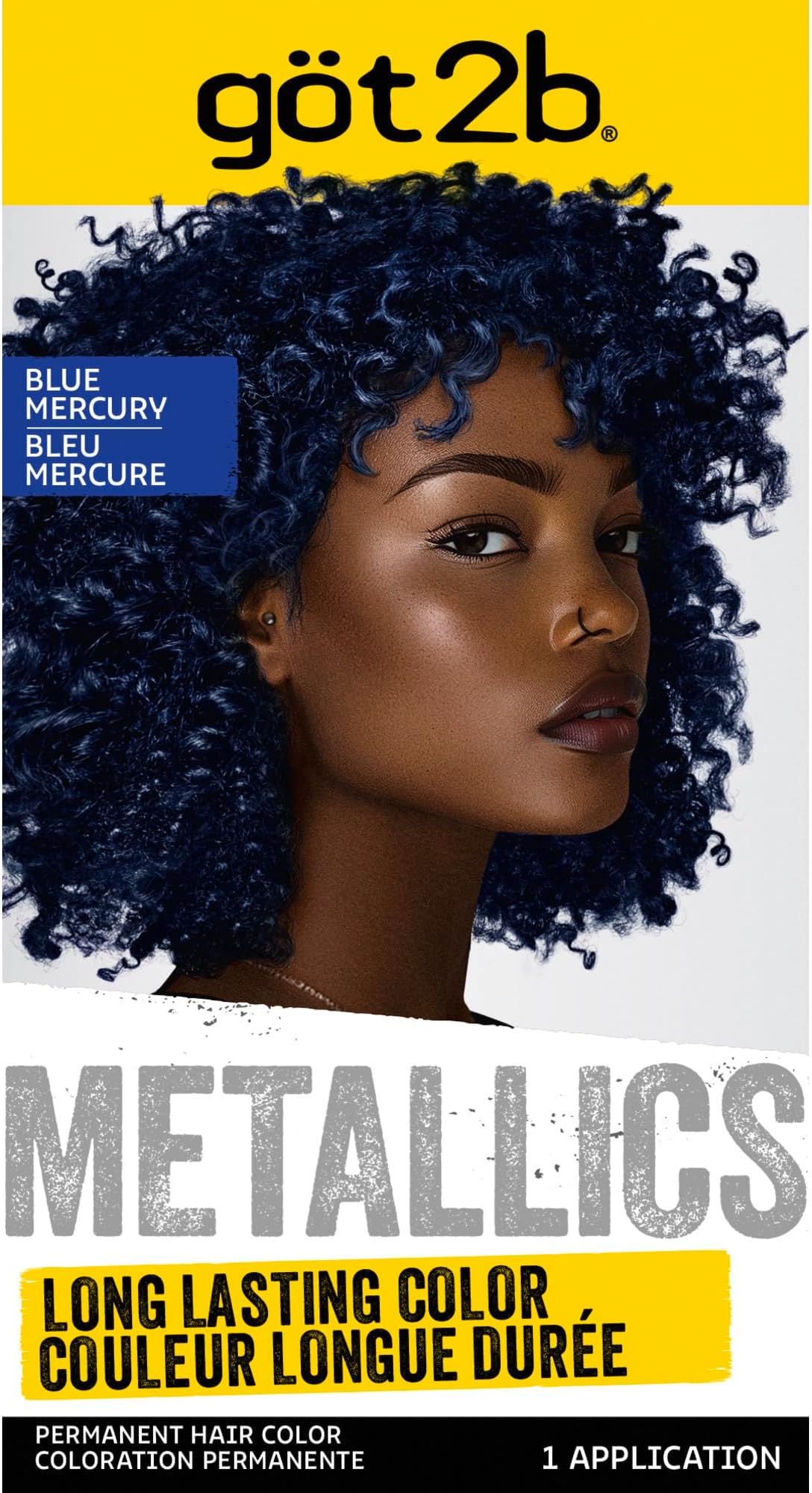 Amazon.com : Schwarzkopf Got2b Metallics Permanent Hair Color, M67 Blue ...