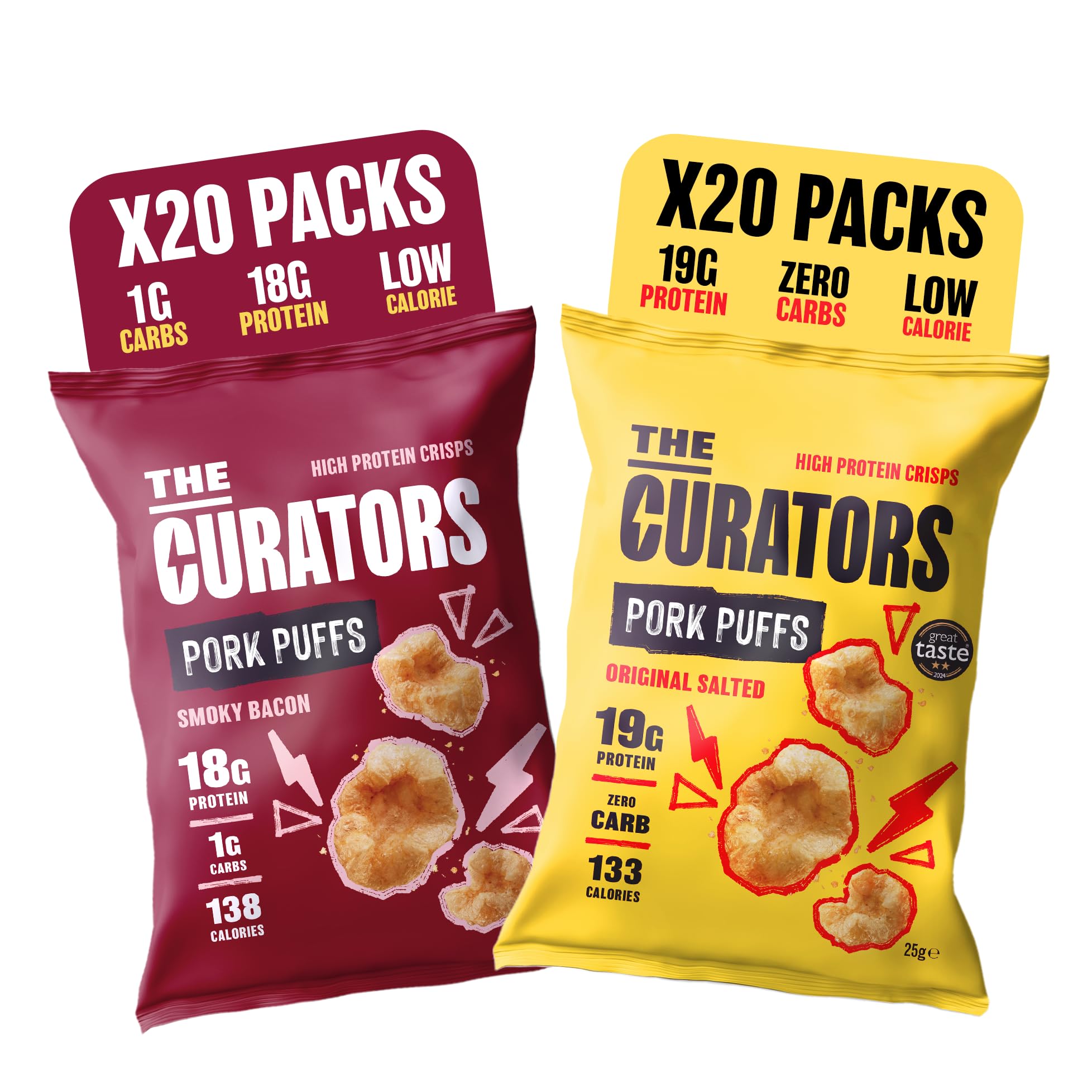 The Curatorshigh Protein Pork Puffs Mixed Pack 10 X Original ...