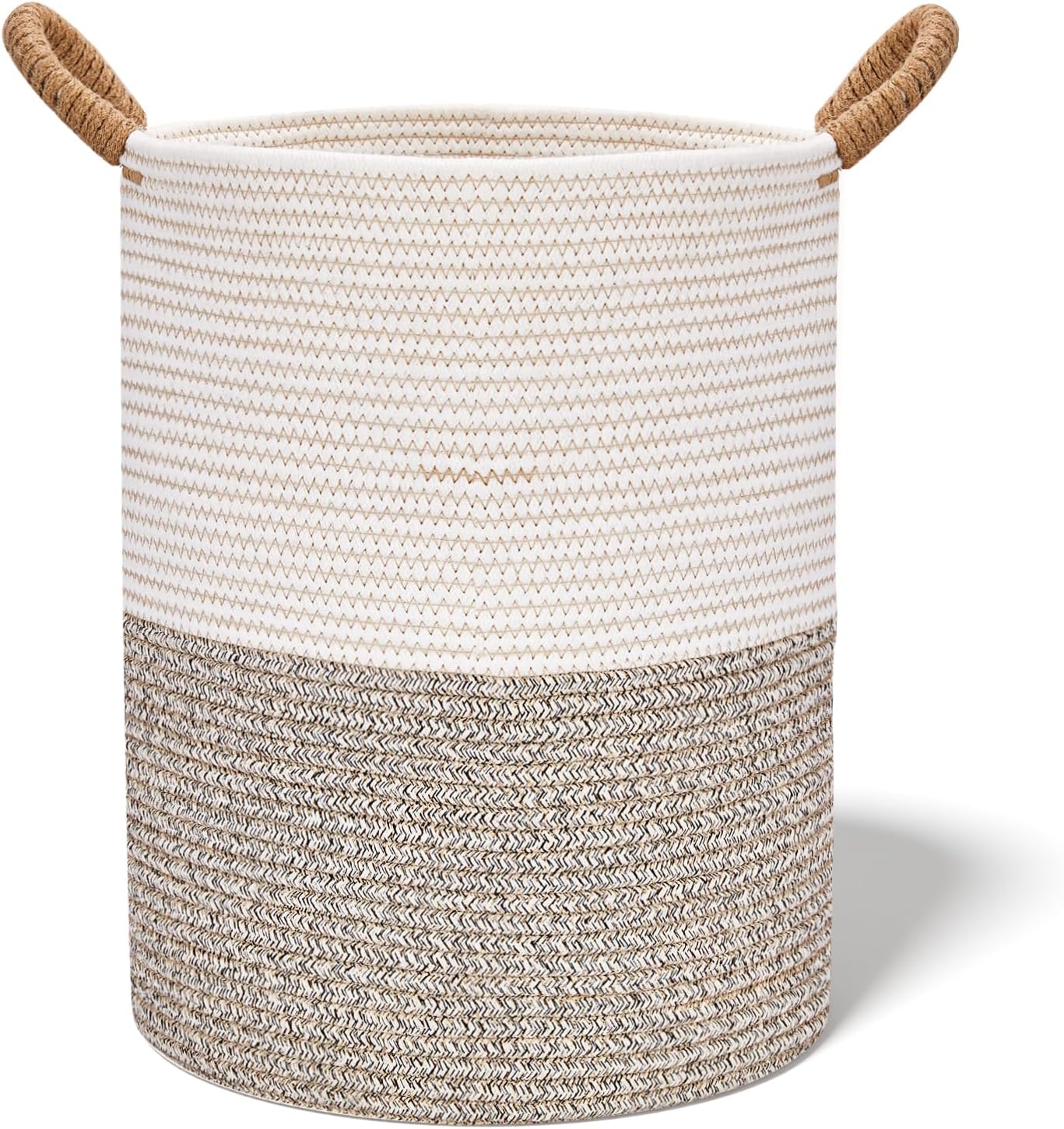 Amazon.com: Blaoyoo Laundry Hamper, Cotton Rope Clothes Hamper with ...