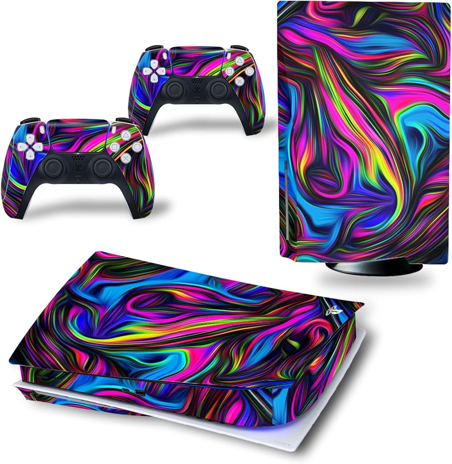 Amazon.com: ROIPIN for Playstation 5 Disc Skin - Including PS5 ...