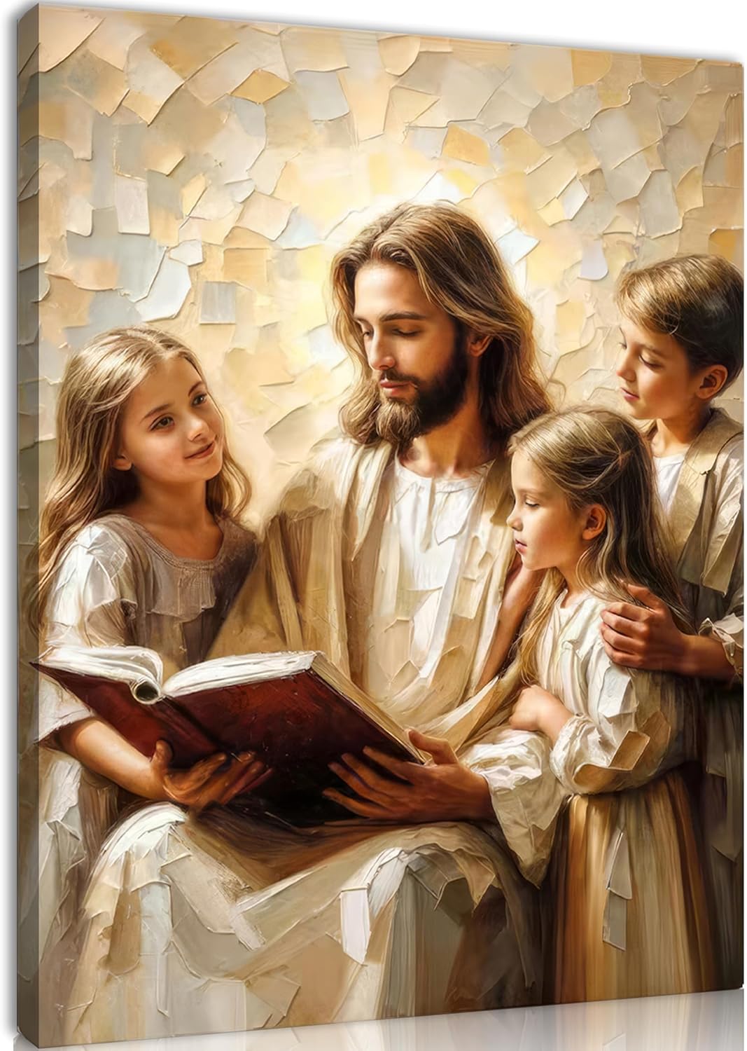 Amazon.com: Jesus Teaching Child Canvas Wall Art Christian Kids Room ...