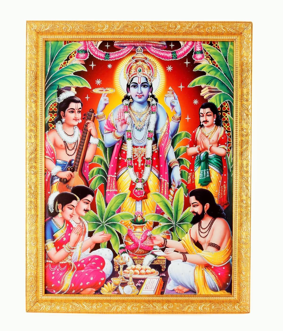 Amazon.com: Generic Satyanarayana Swami Photo with Frame Satyanarayana ...