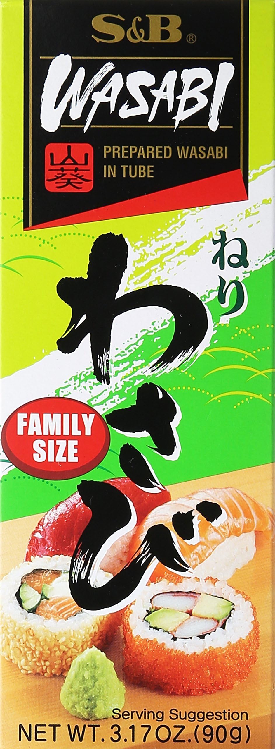 Amazon.com : S&B Prepared Wasabi in Tube, Family Size, 3.17 oz (90 g ...