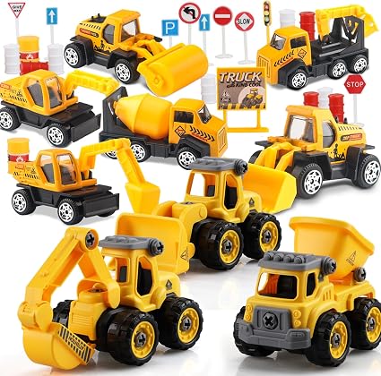 Amazon.com: TOY Life Construction Toys Construction Cake Topper ...