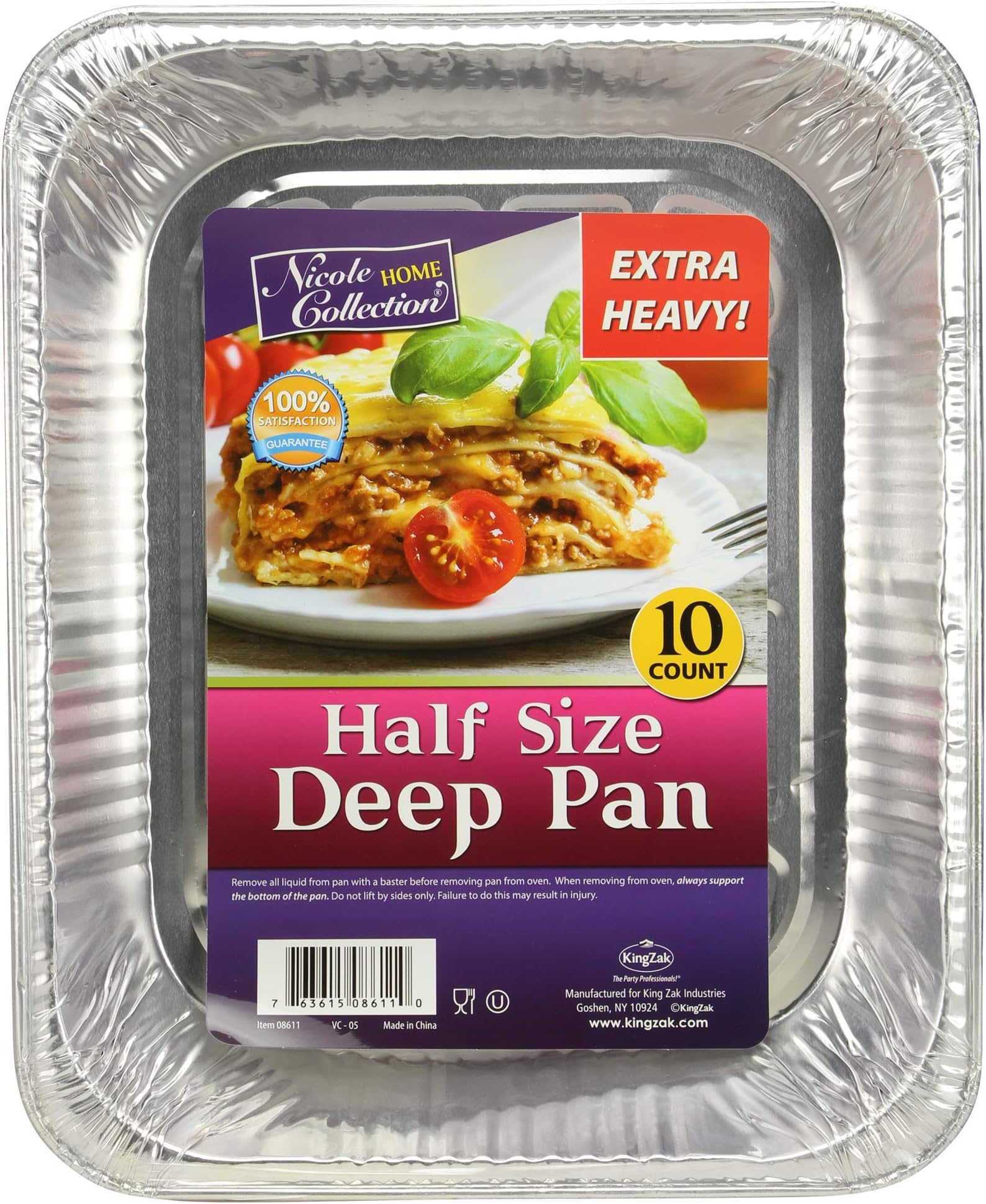Amazon.com: HFA 320, Half-Size Shallow Aluminum Foil Pans with Lids ...
