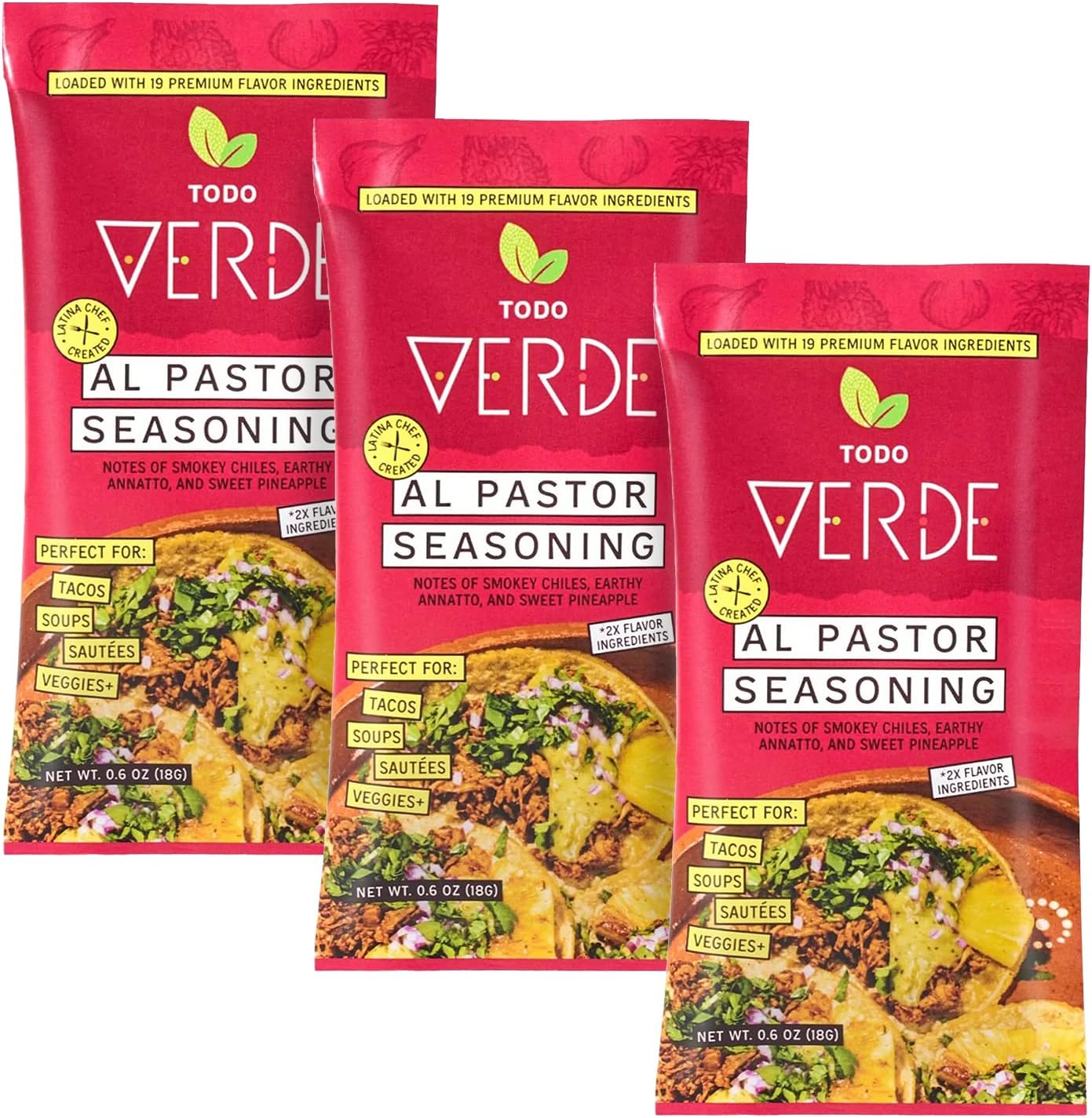 Amazon.com : Todo Verde Seasoning Packets, Premium Flavors, Chef ...