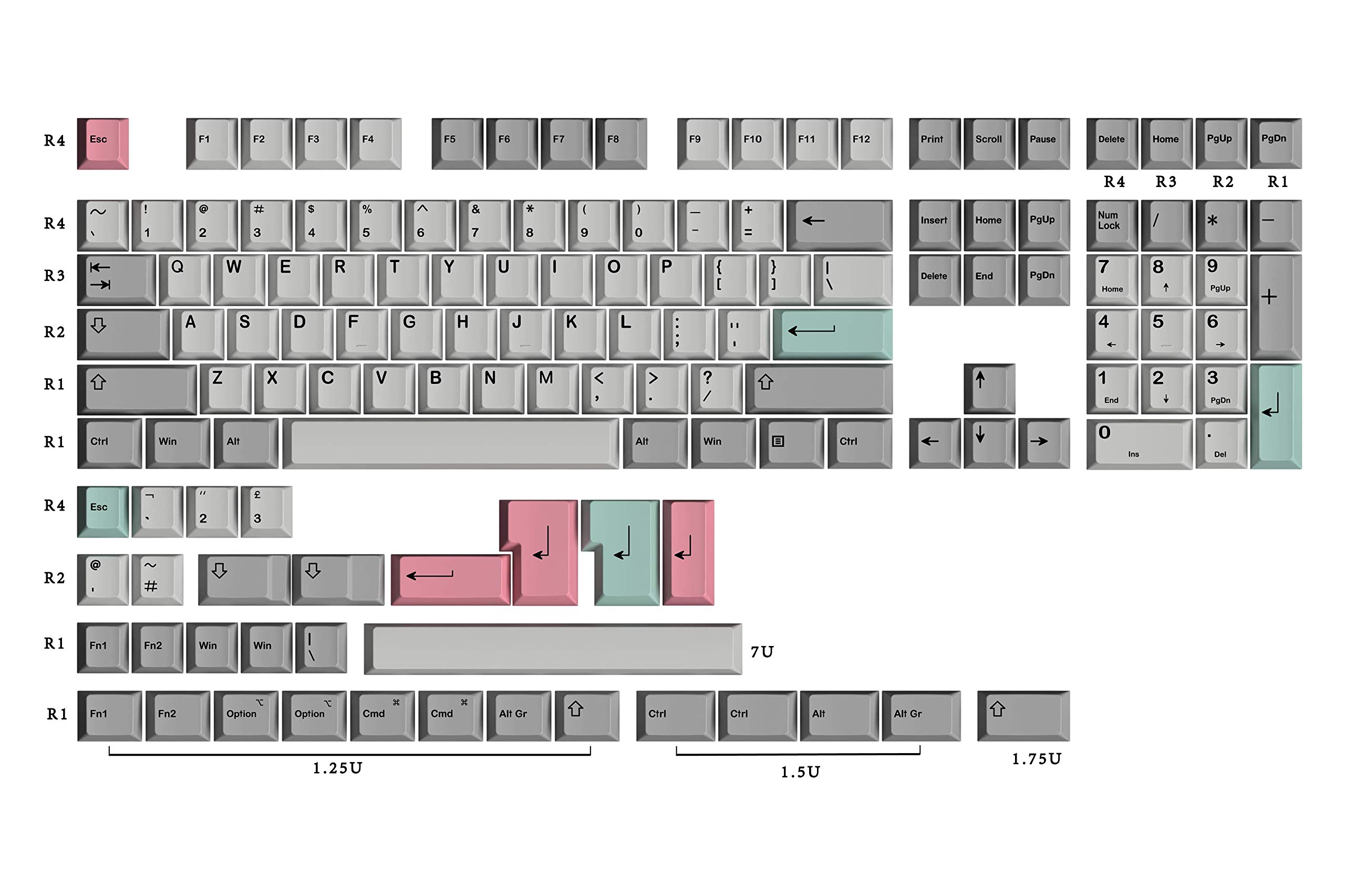 HK Gaming Custom Keycaps | Dye Sublimation PBT Keycap Set for ...