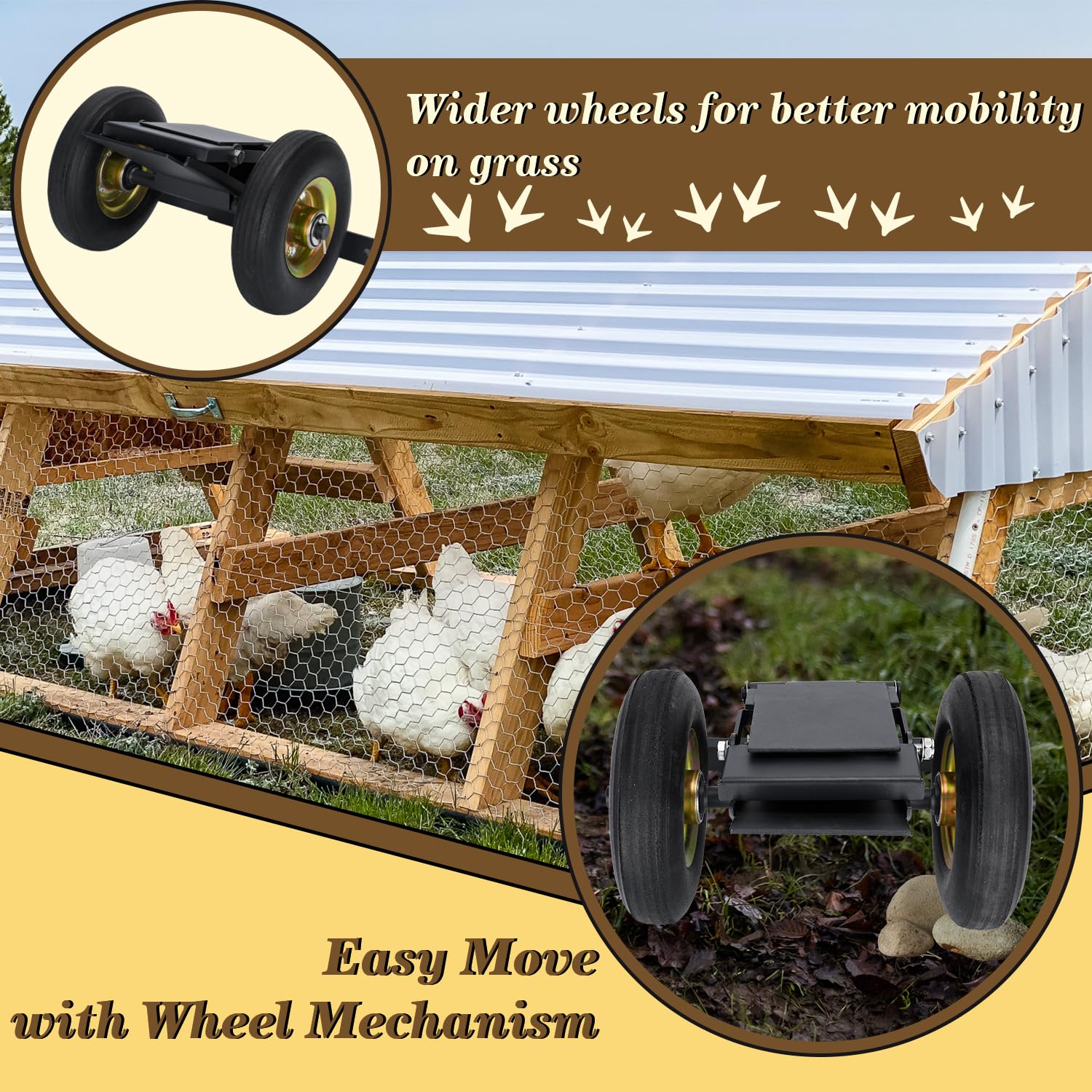 Chicken Tractor Wheel Lift 7 Chick Chick Goose Ideas | Chicken Coop,