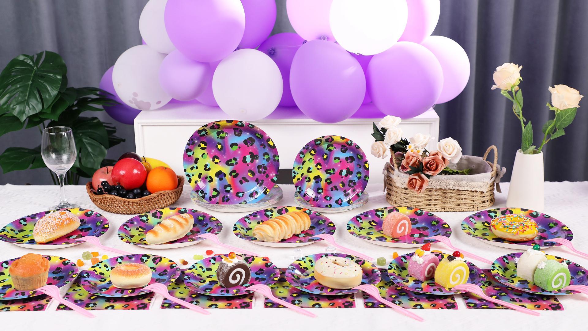 Neon Animal Print Decorations