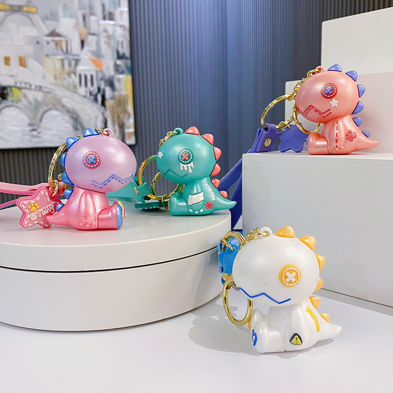 Watch Cute Dinosaur Keychain Backpack Car Pendant Gift on Amazon Live
