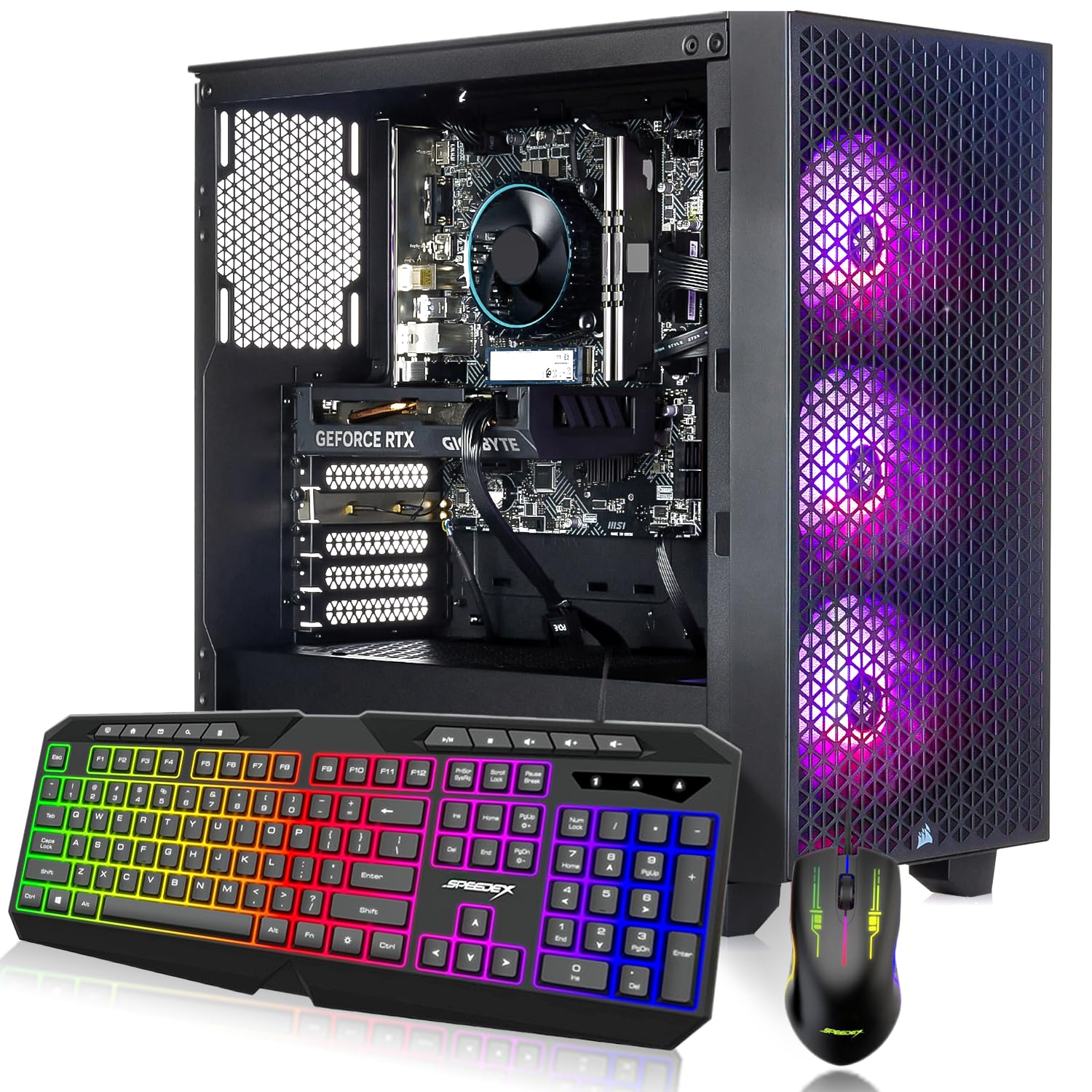 TECHNOID - Budget Gaming Desktop PC - Ryzen 5 5500, RTX 4060 PC, 16GB ...