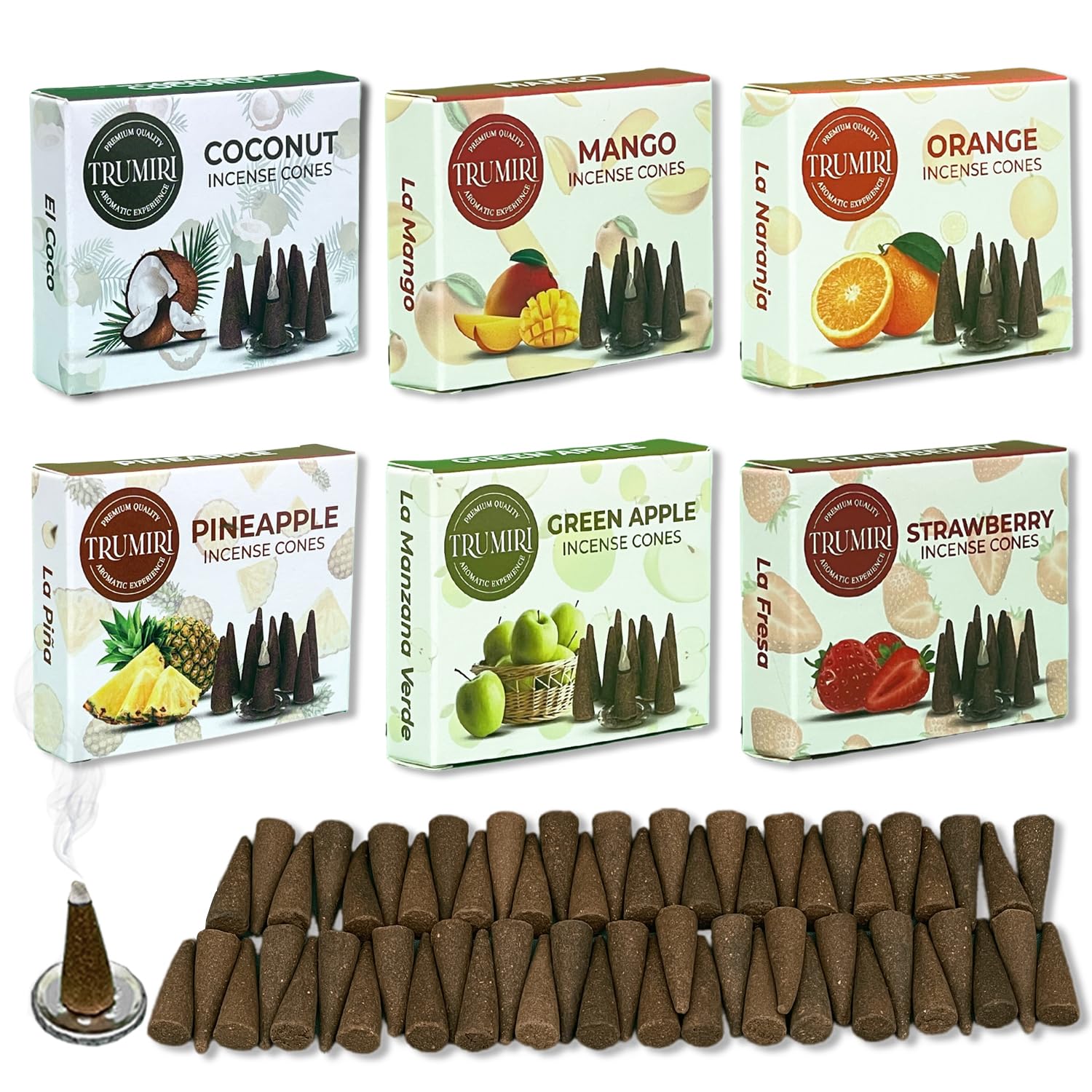 Amazon.com: Trumiri Fruity Incense Cones - Variety Pack - Total 60 Cone ...