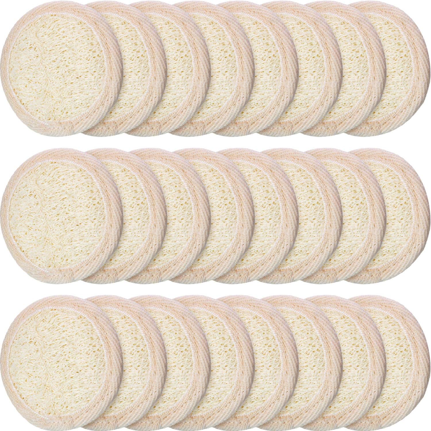 Amazon.com: 24 Pieces Exfoliating Loofah Pad Facial Body Scrubber Round ...