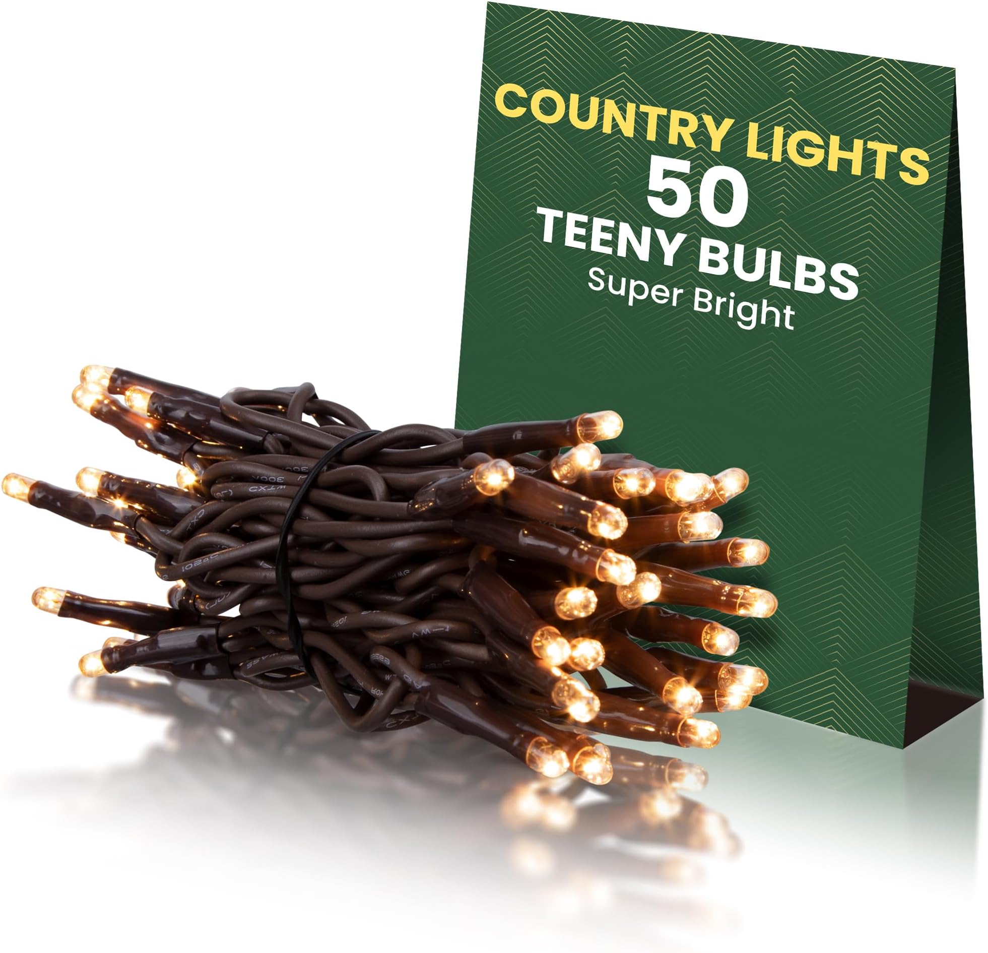 Amazon.com: Teeny Lights 50Ct Brown - Warm Mini Bulbs with Brown Cord ...