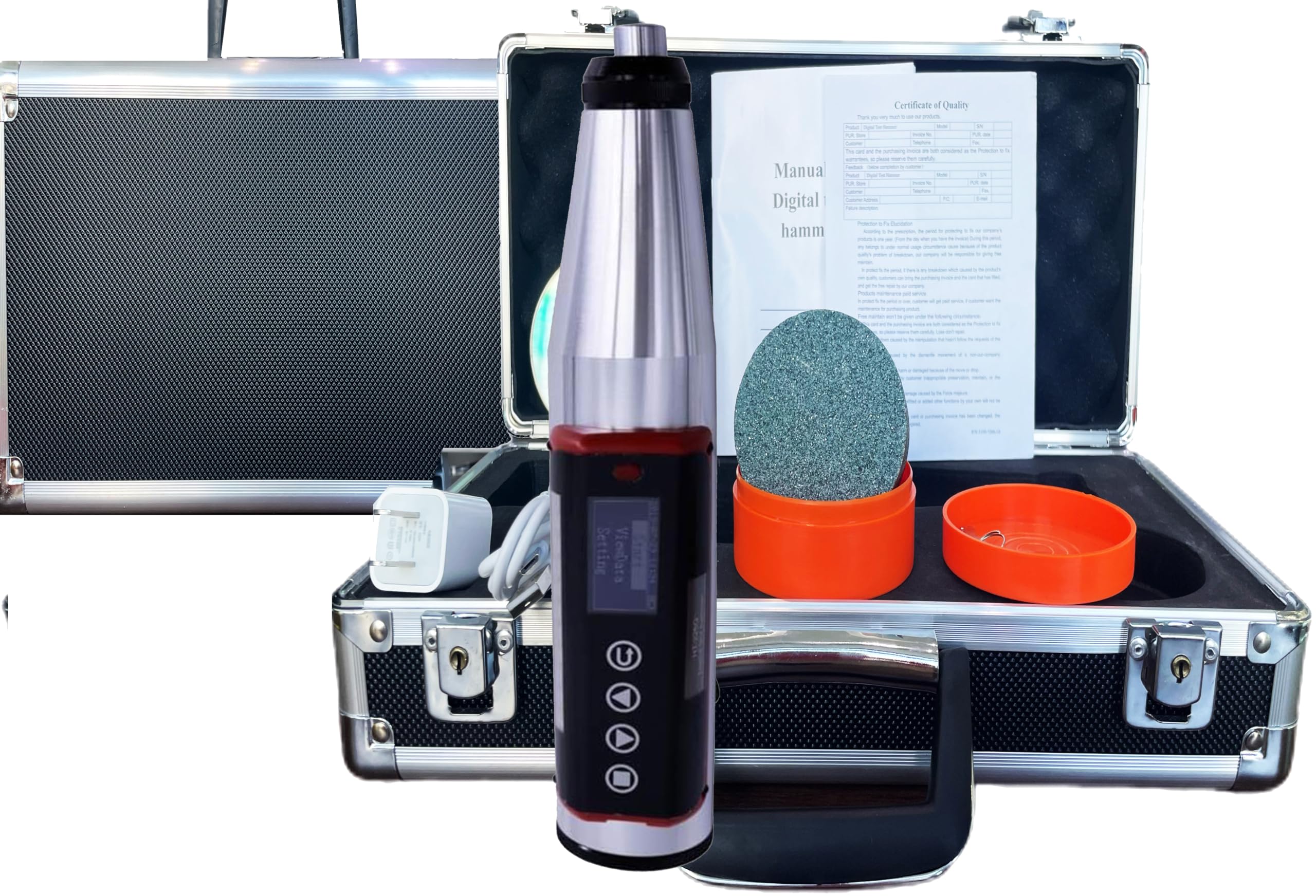 Digital Concrete Rebound Hammer Tester Resiliometer Concrete Tester Ndt ...