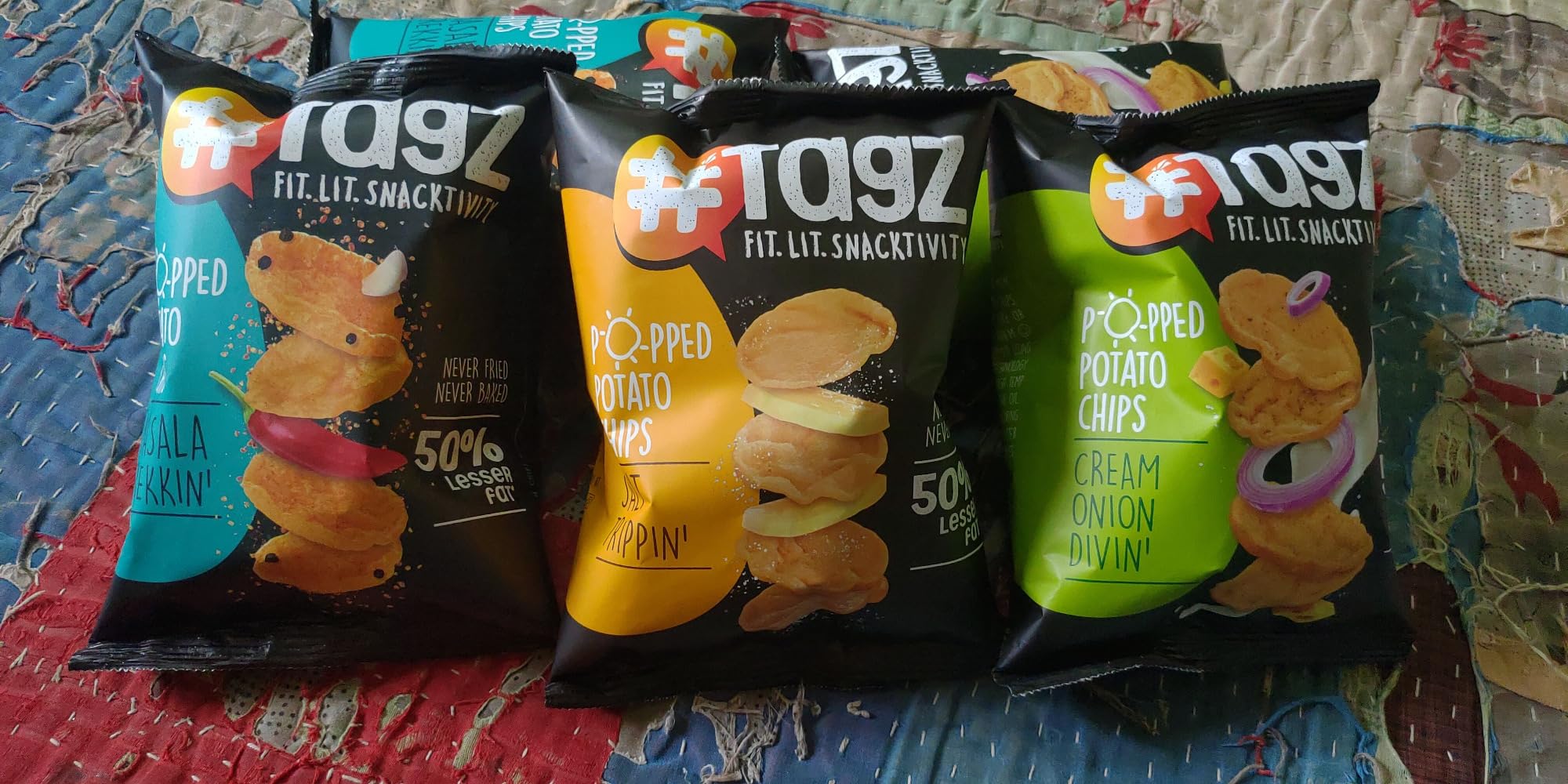 TagZ Popped Potato Chips - Pack Of 5-44gms each : Amazon.in: Grocery ...