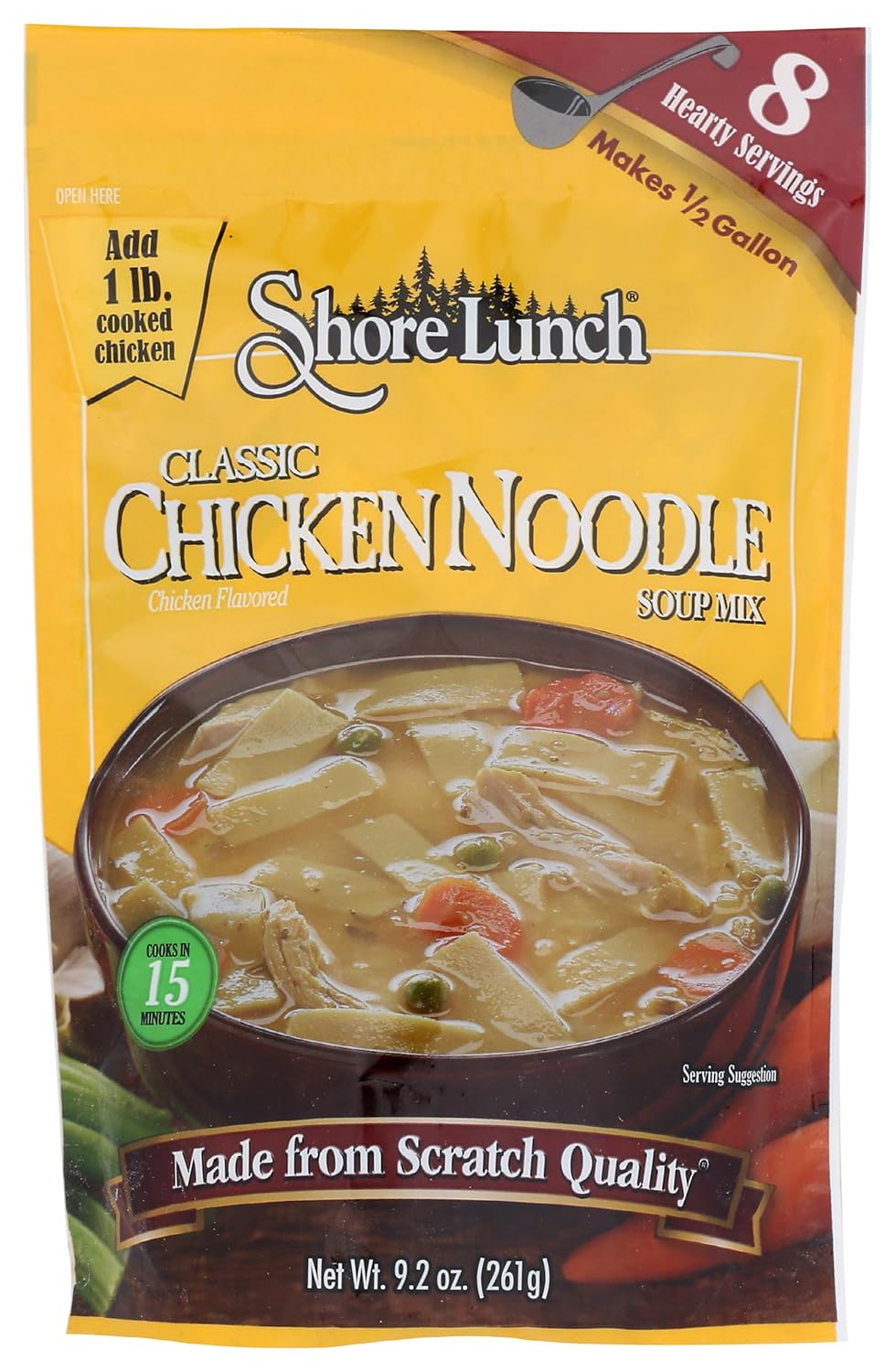 Amazon.com : Shore Lunch Classic Chicken Noodle Soup Mix, Cooks in 15 ...