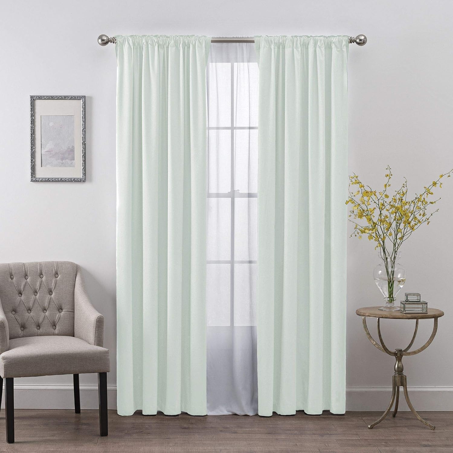 Amazon.com: SmartBlock Chroma Blackout Window Curtain Panel - Spa, Rod ...