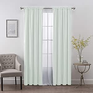 Amazon.com: SmartBlock Chroma Blackout Window Curtain Panel - Spa, Rod ...
