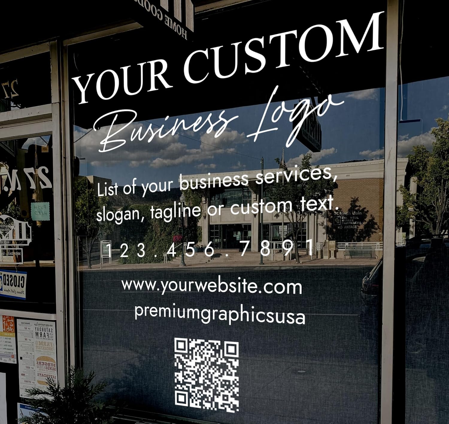 Amazon.com - Customize Your Own Window Decal/Your Company Name or Logo ...