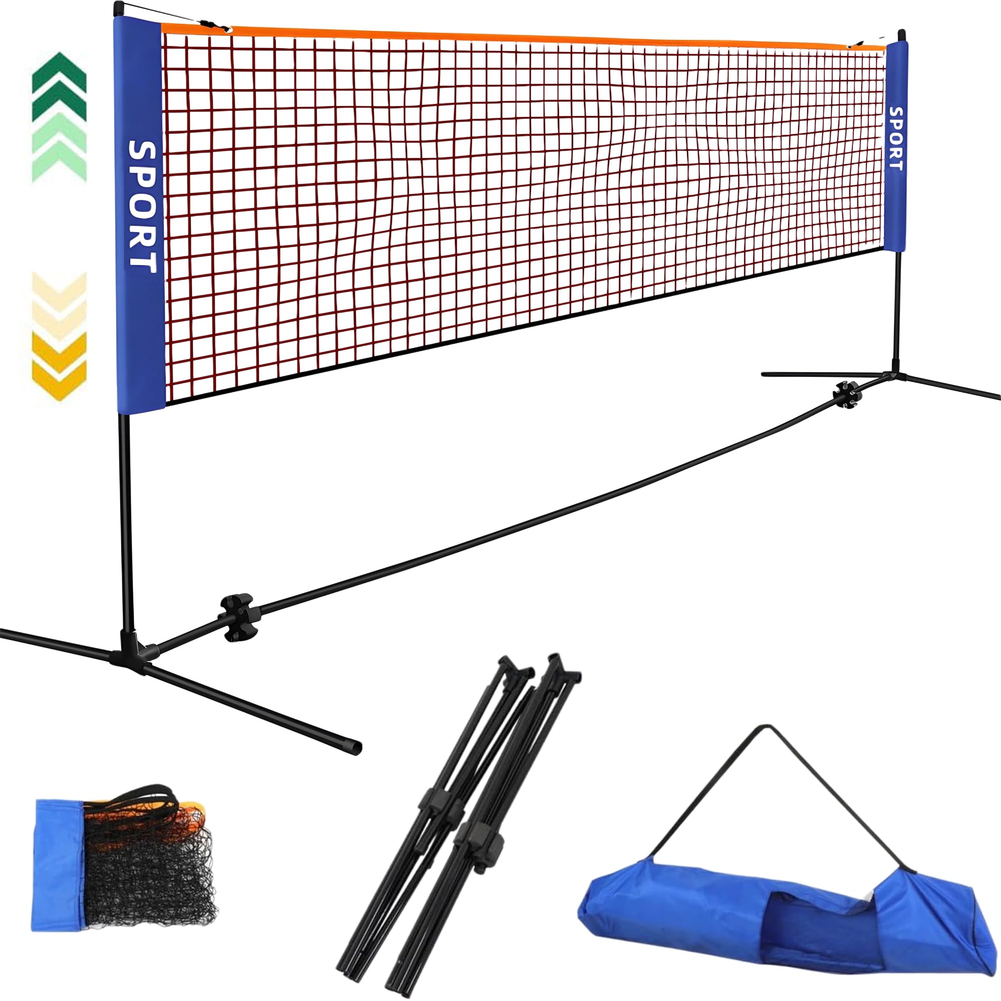 DJJAXC Juego de Red de Bádminton Portátil 6.1 m, Red de Bádminton ...