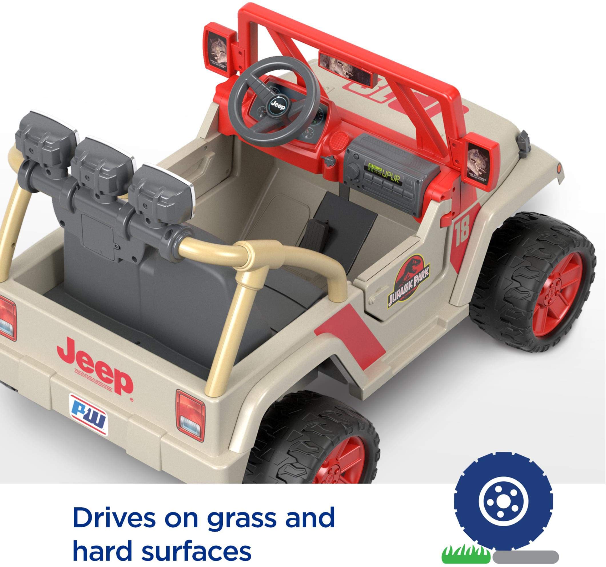 Power Wheels Jurassic World, Jeep Wrangler Power Wheels BBQ Fun Jeep ...