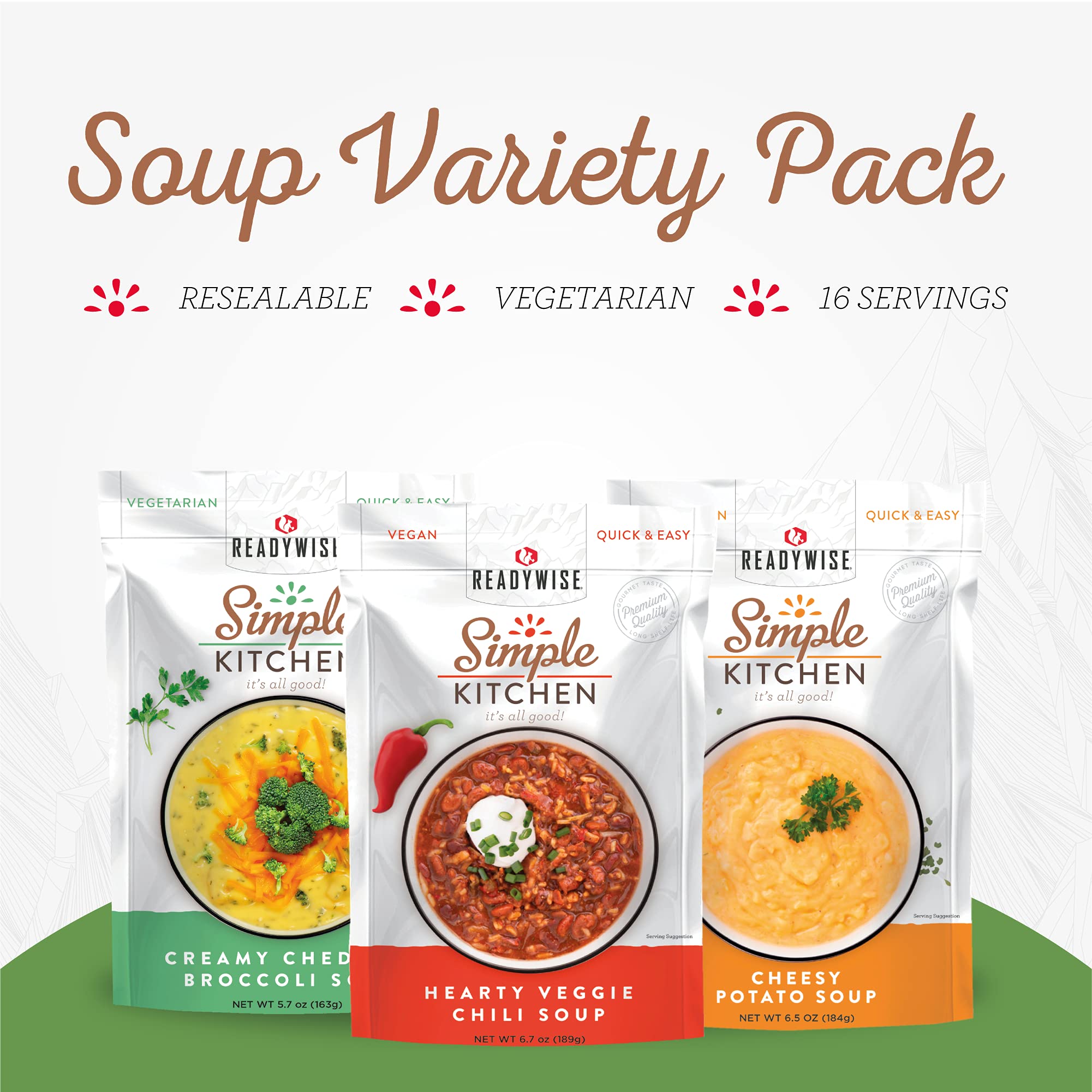 Snapklik.com : READYWISE - Simple Kitchen, Soup Variety Pack, 4 ...