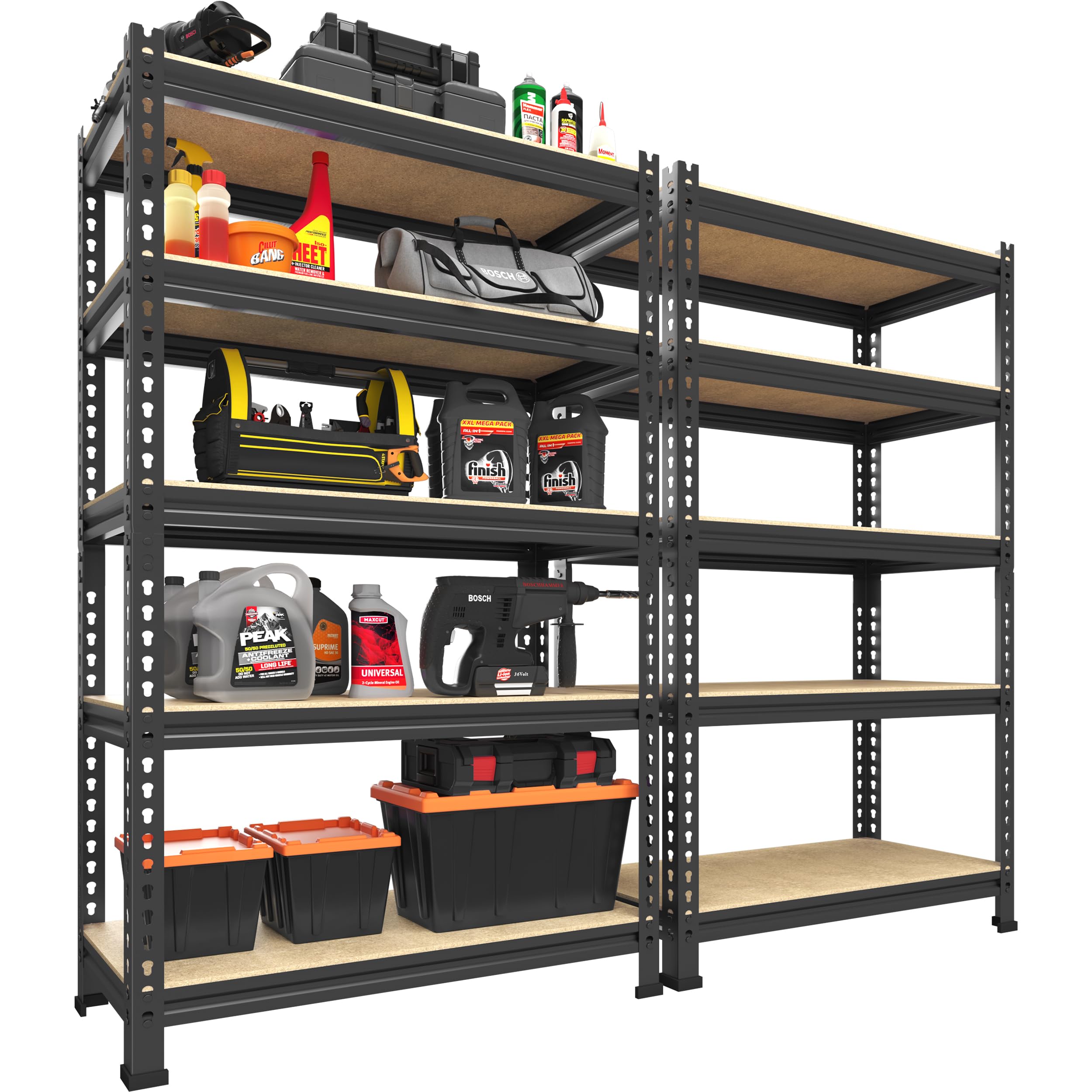 Snapklik.com : Zone Storage Shelves 2 Pack 5 -Tier Heavy Duty Shelf ...
