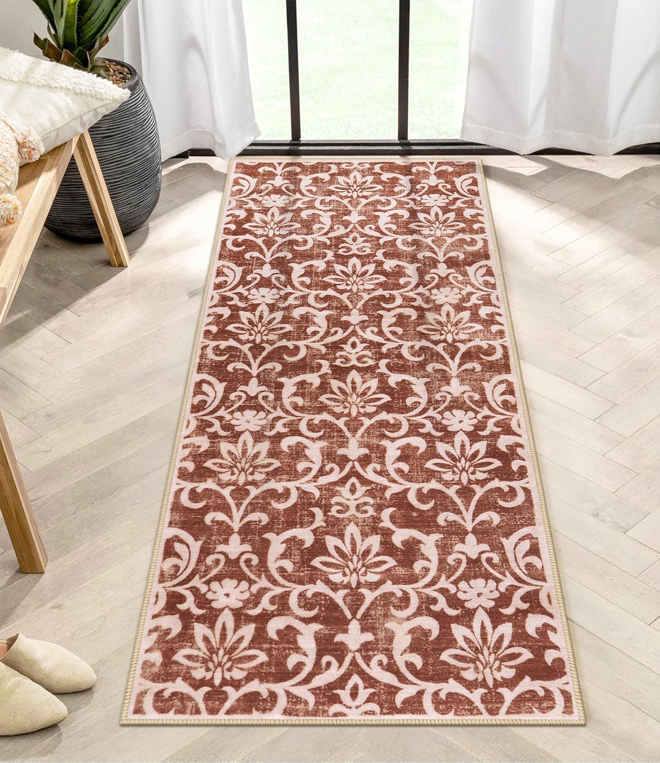 Amazon.com: Morebes Floral Rug Runners for Hallways 2x5, Washable ...