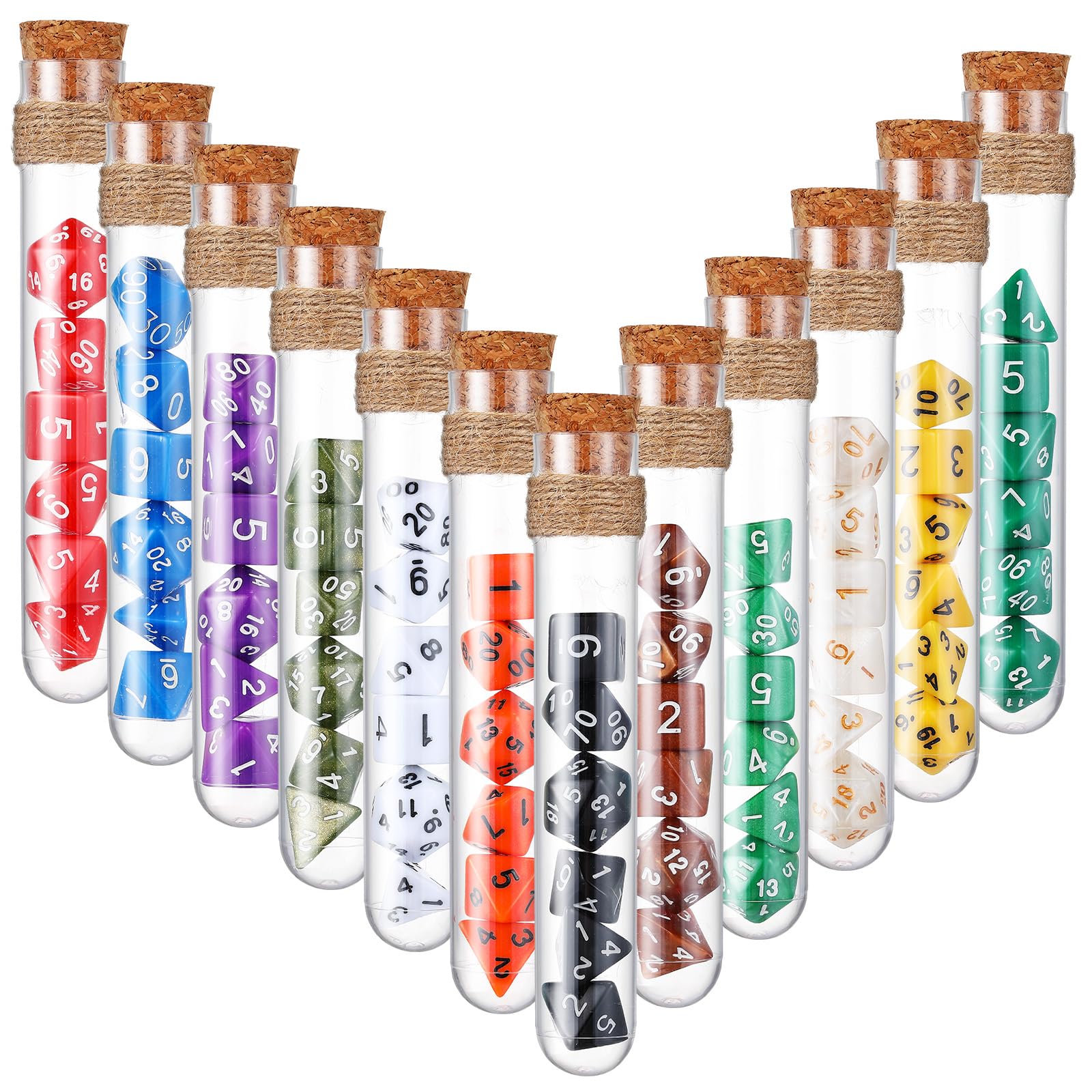 Amazon.com: Silipull 12 Pack Potion Dice Set D4 Dice Set 72 Pcs ...