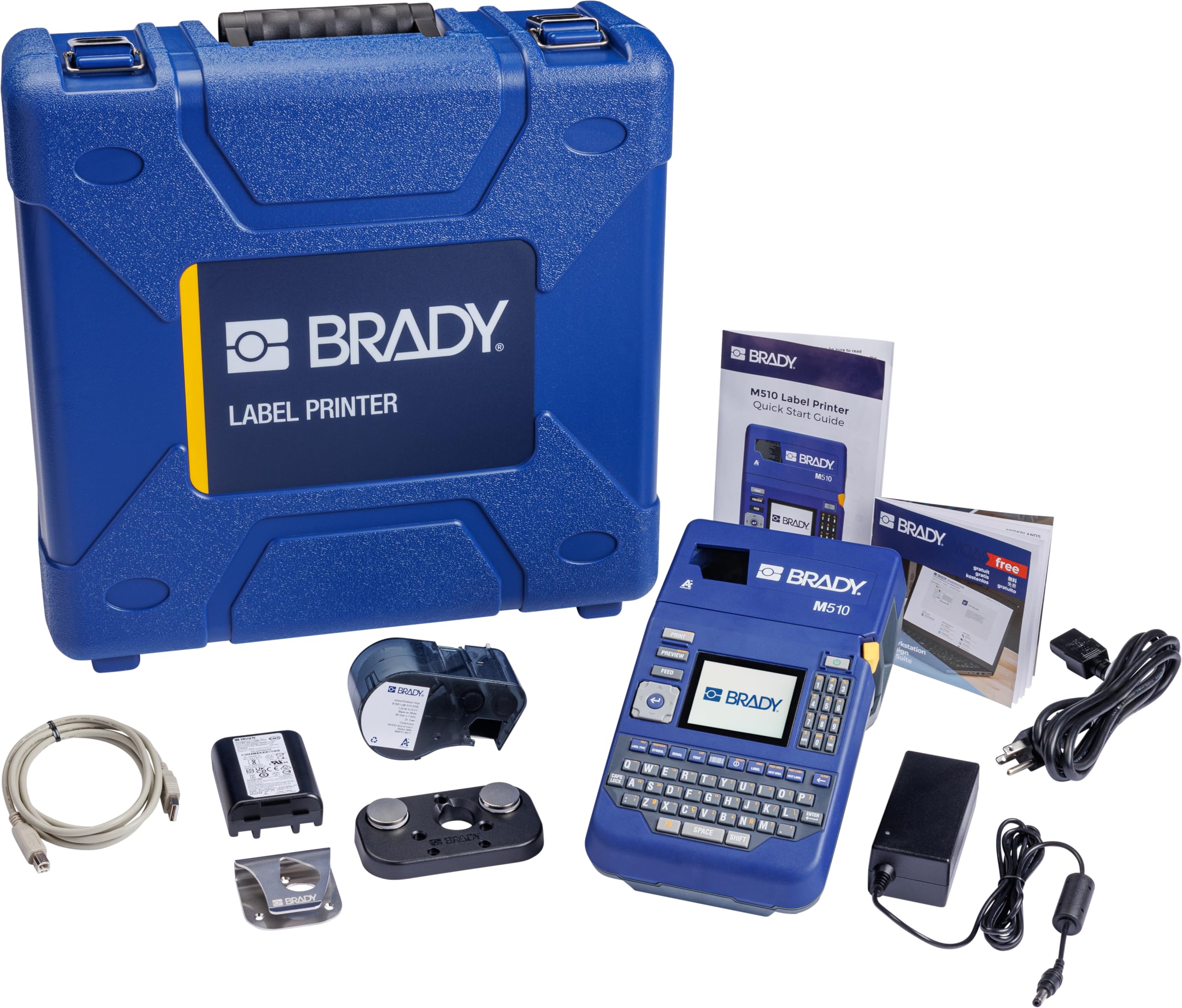 Amazon.com: Brady M510 Portable Industrial Label Printer Kit with ...