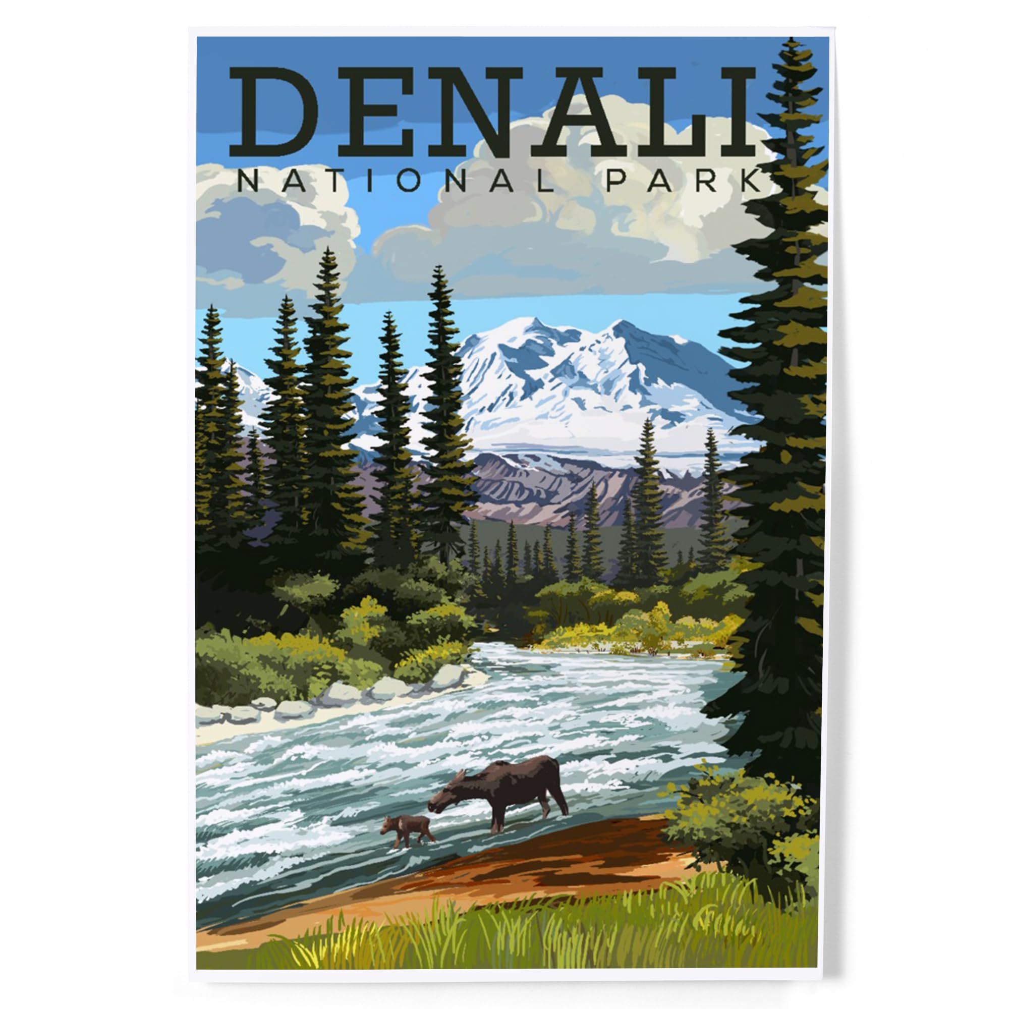 Amazon.com: Lantern Press 8x12 Inch Art Print Wall Decor, Denali ...