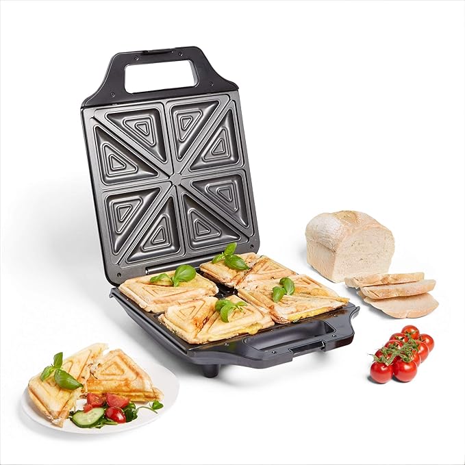 VonShef Sandwich Toaster 4 Slice – Toastie Maker with Non-Stick Plates ...
