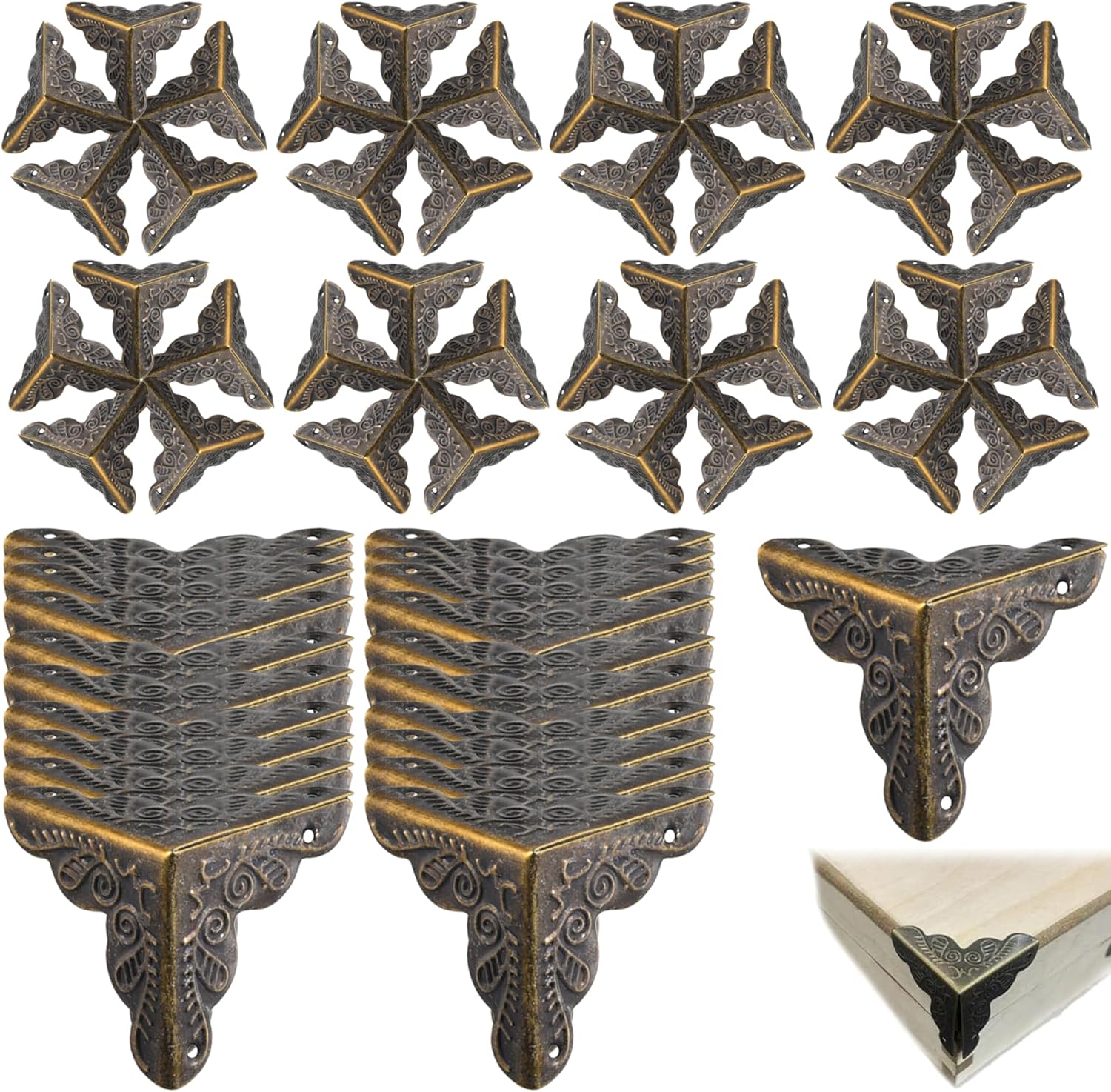 Amazon.com: Stair Dust Corners, 100PCS 0.98" Antique Dust Corners for ...