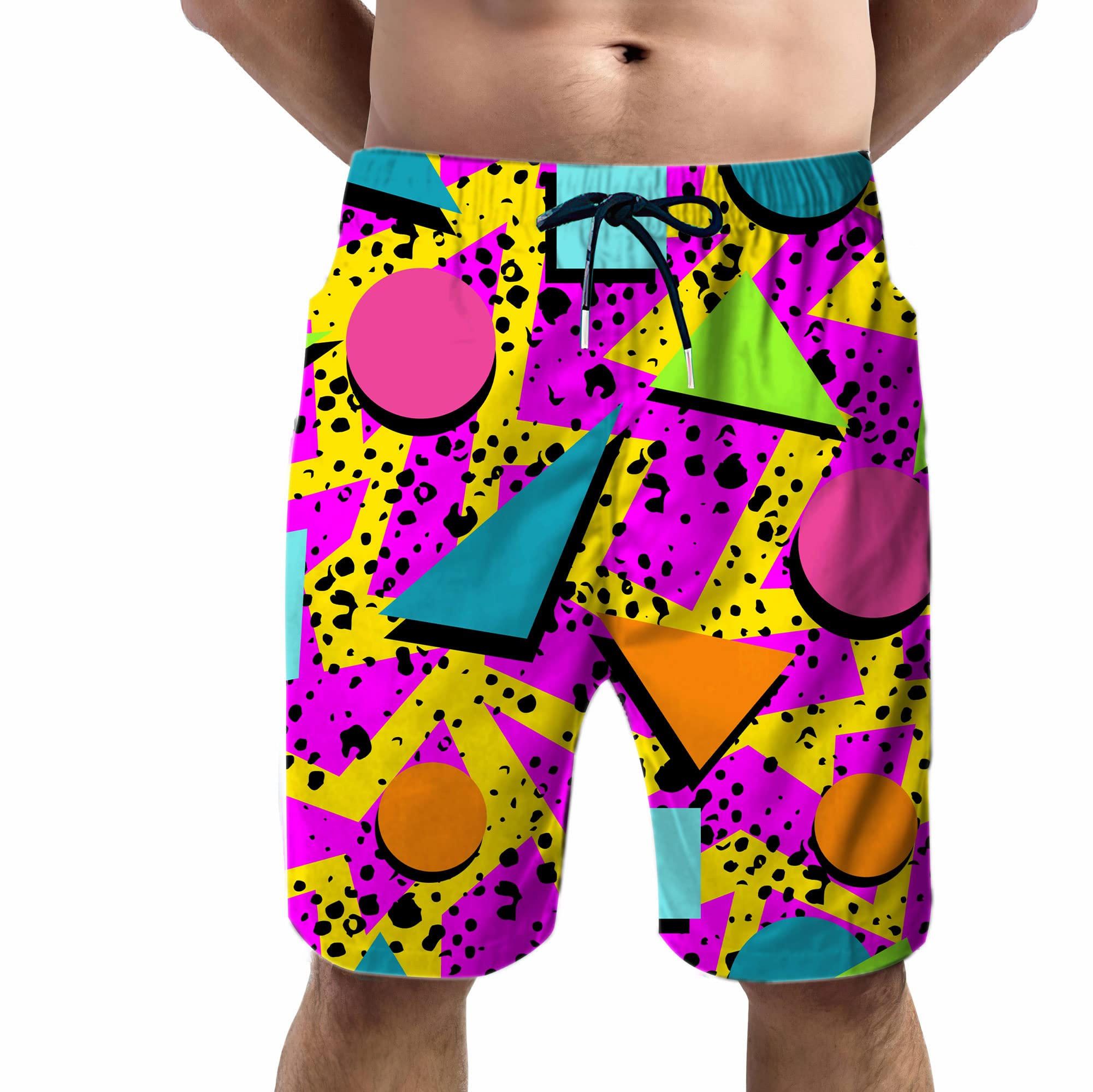 Retro 80s Or 90s Costumes for Men, Mens 80S Clothing Beach Shorts, 80S ...