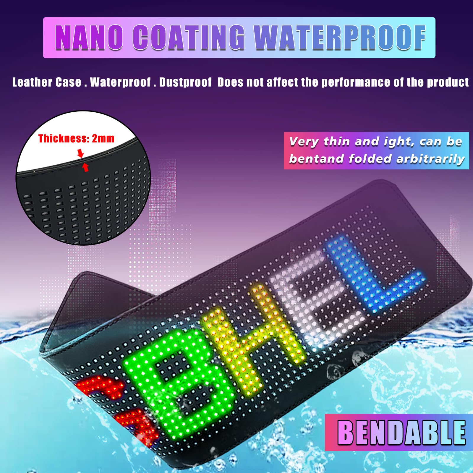 LED Store Sign 27x5 Inch Bluetooth - Custom Scrolling Advertising ...