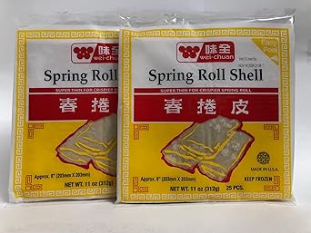 Amazon.com: Wei Chuan Spring Roll Shell 11 Oz / 25 Sheets per Pack (2 ...