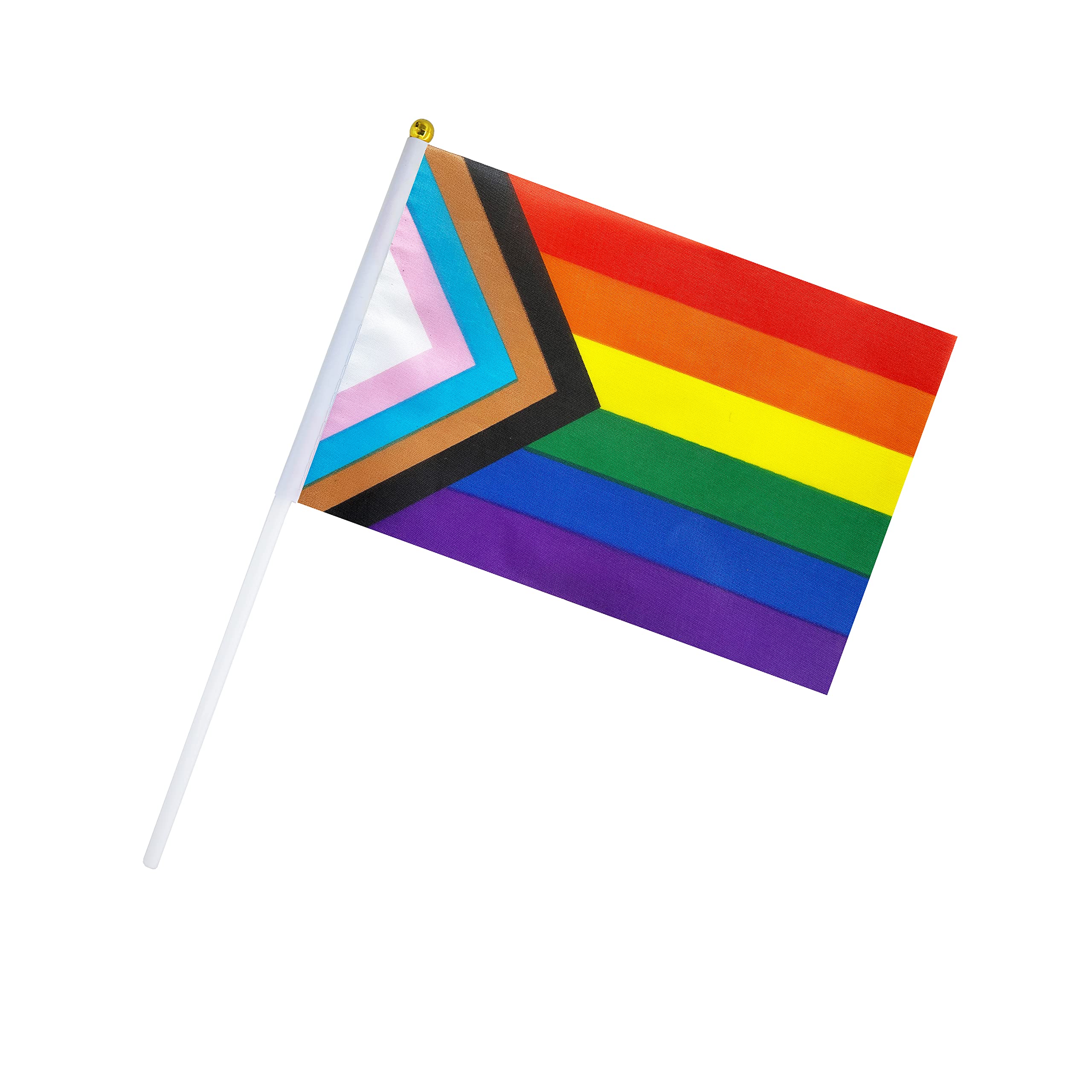 Buy 50 Pack Progress Rainbow Pride flag Small Mini Flag Hand Held Flag ...