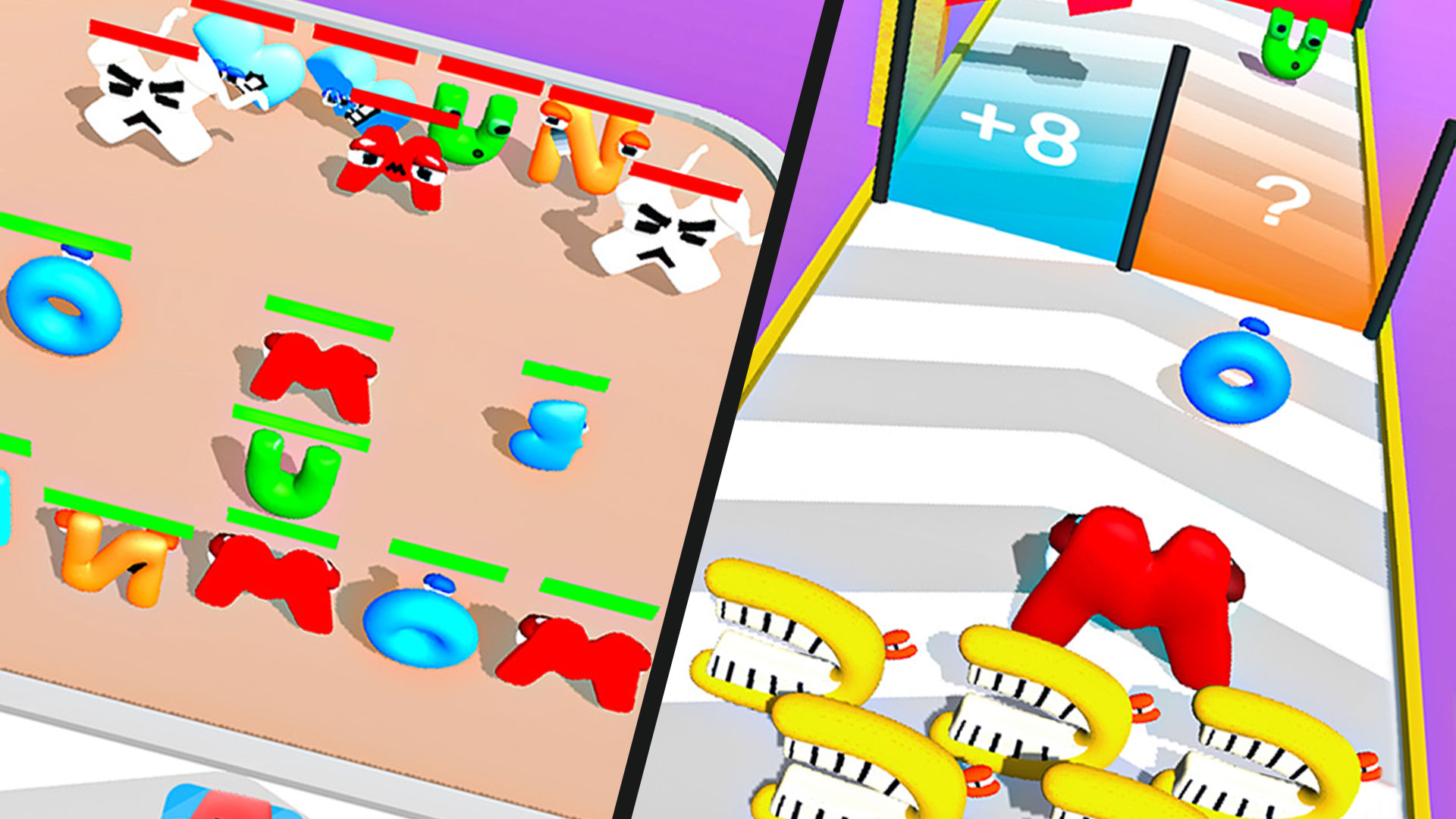 Alphabet Monster Merge Master: ABC Lore Run Merge & Fight 3D - Letter ...