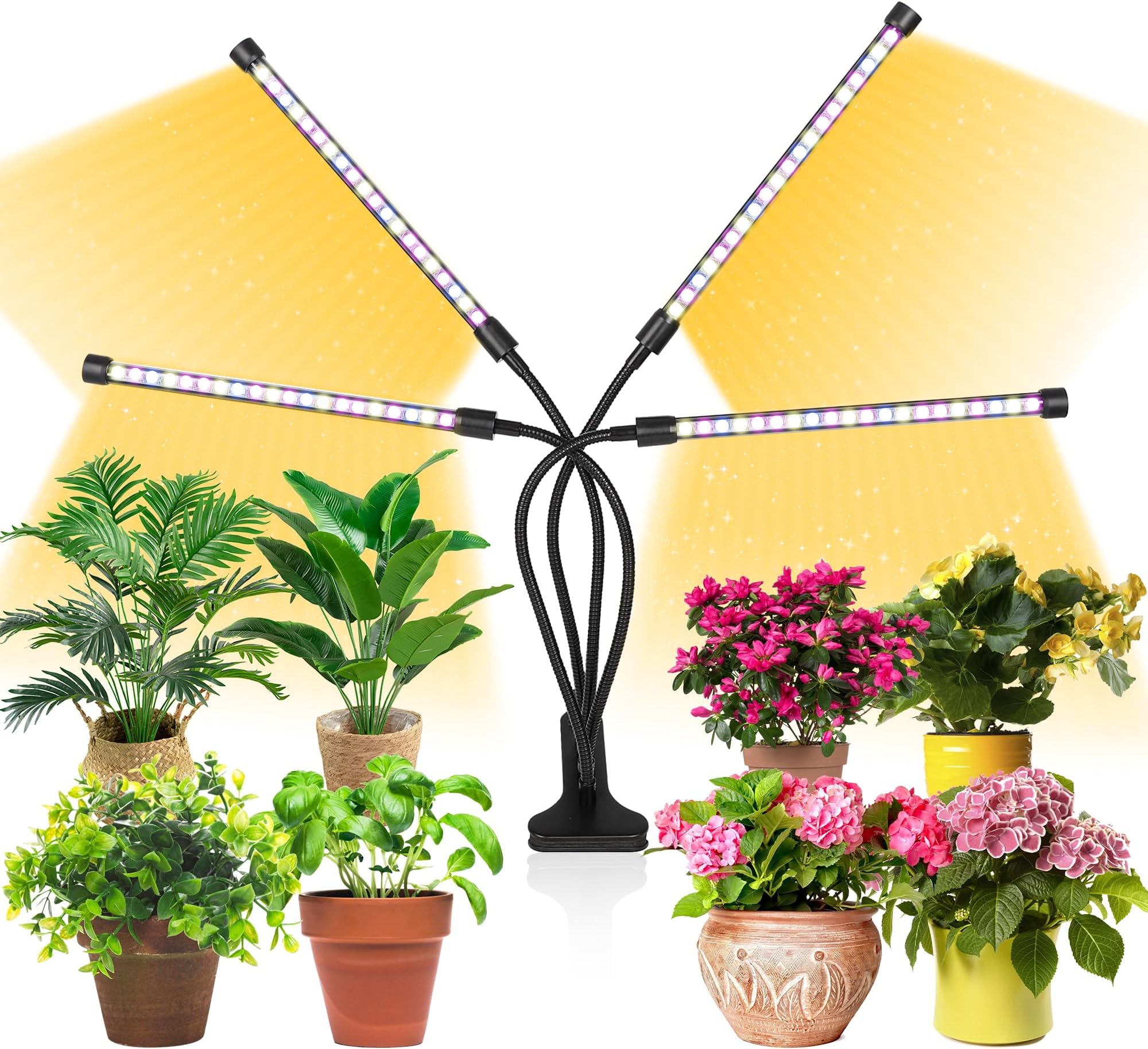 Melofo LED Grow Lights Bars for Indoor Plants Red White 6000k/660nm ...