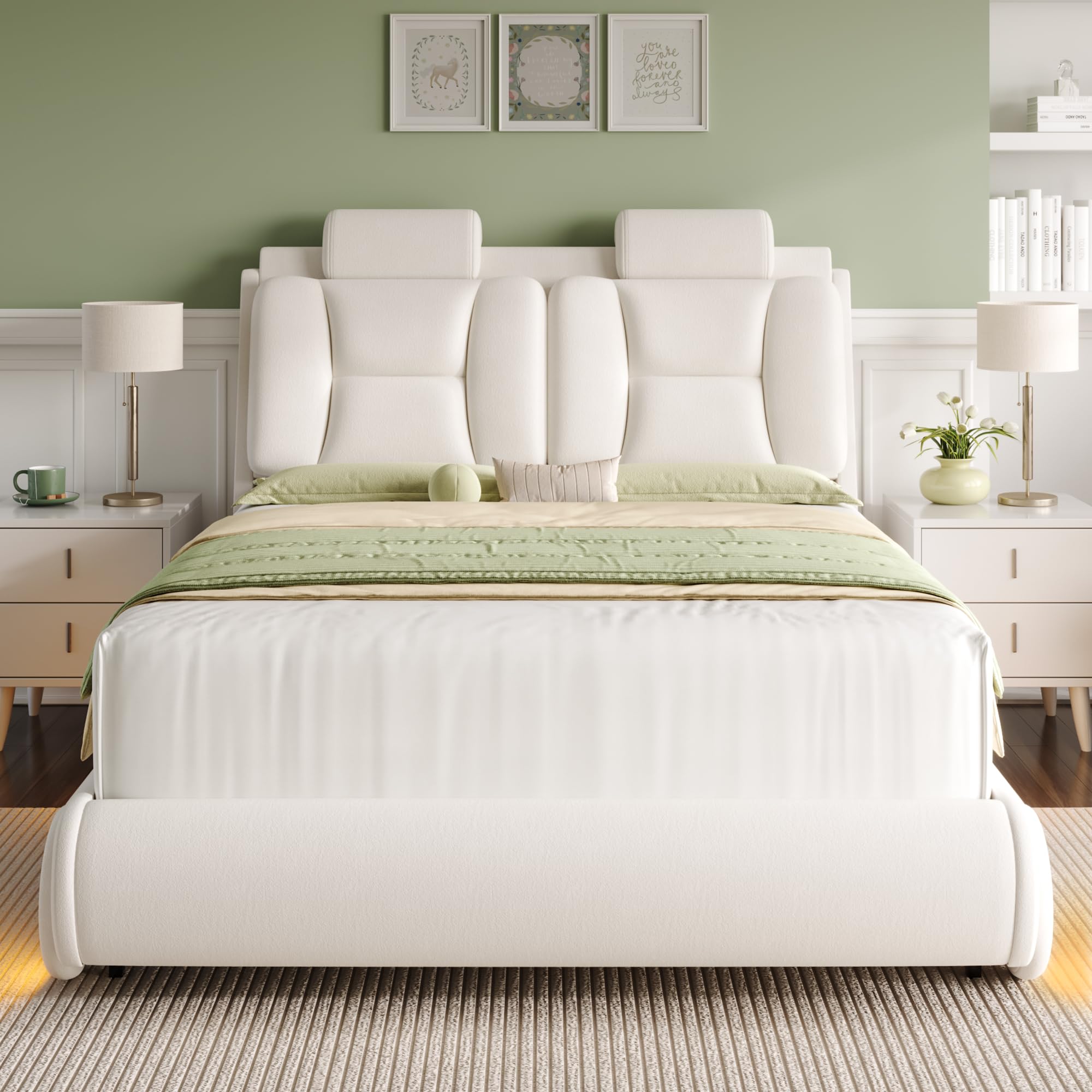 Bed Frame With Wheels Full Size Houten Platform Bedframe Met Hoge