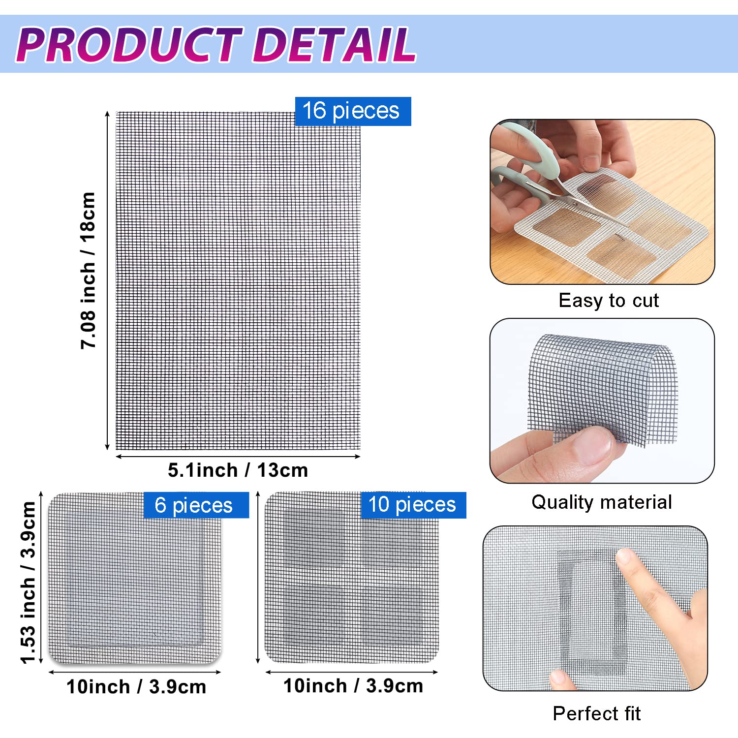 Snapklik.com : 32PCS Window Screen Repair Kit, Adhesive Screen Door ...